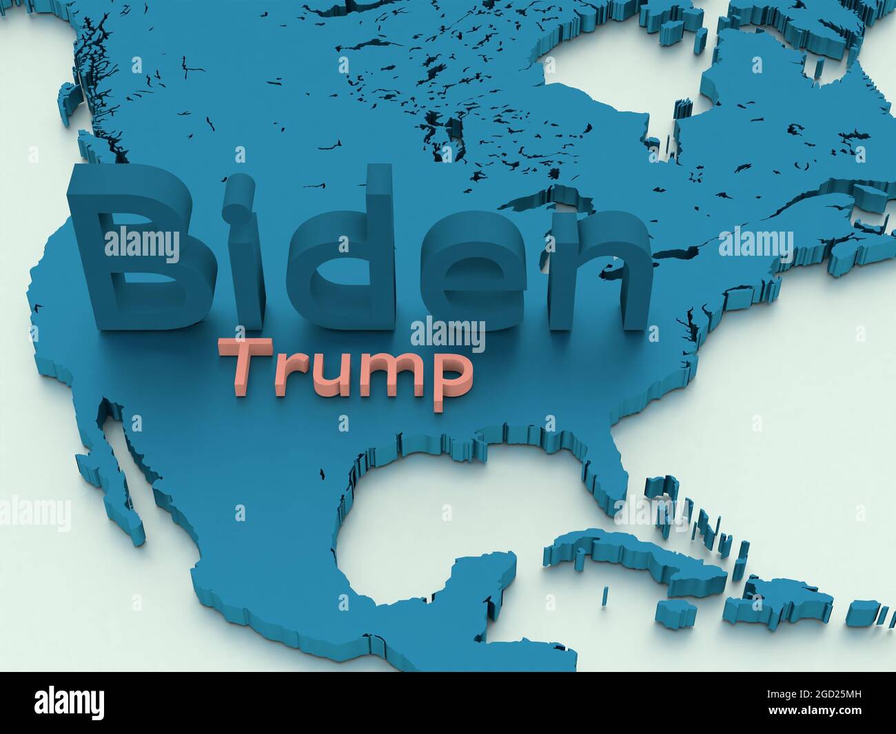 3d render - Donald Trump vs Joe Biden face-off for the American ...