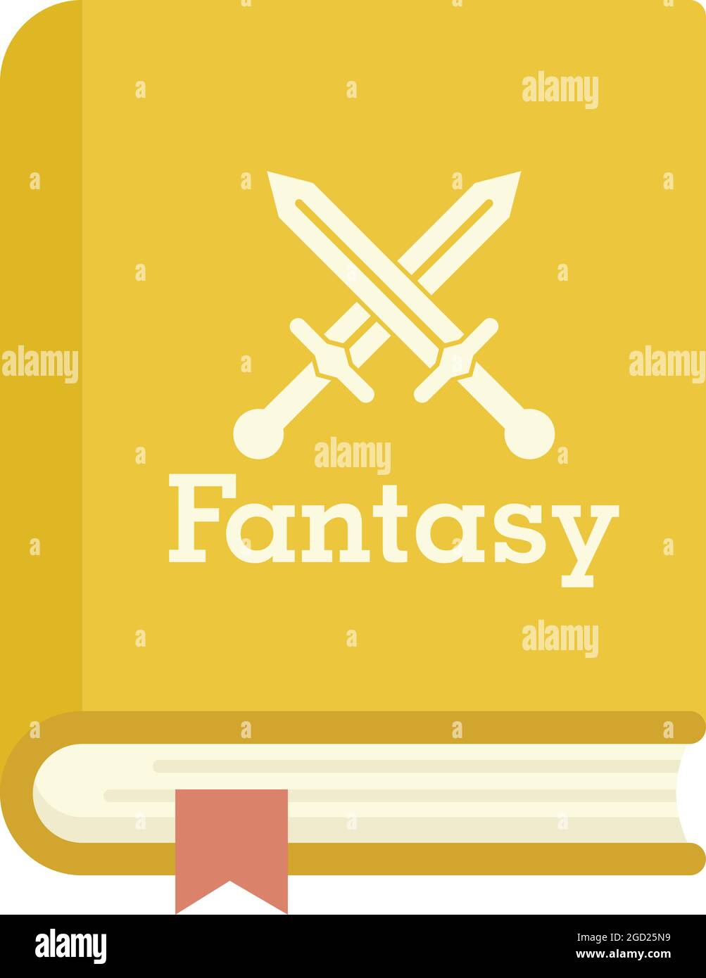 Fantasy book icon. Flat illustration of fantasy book vector icon ...