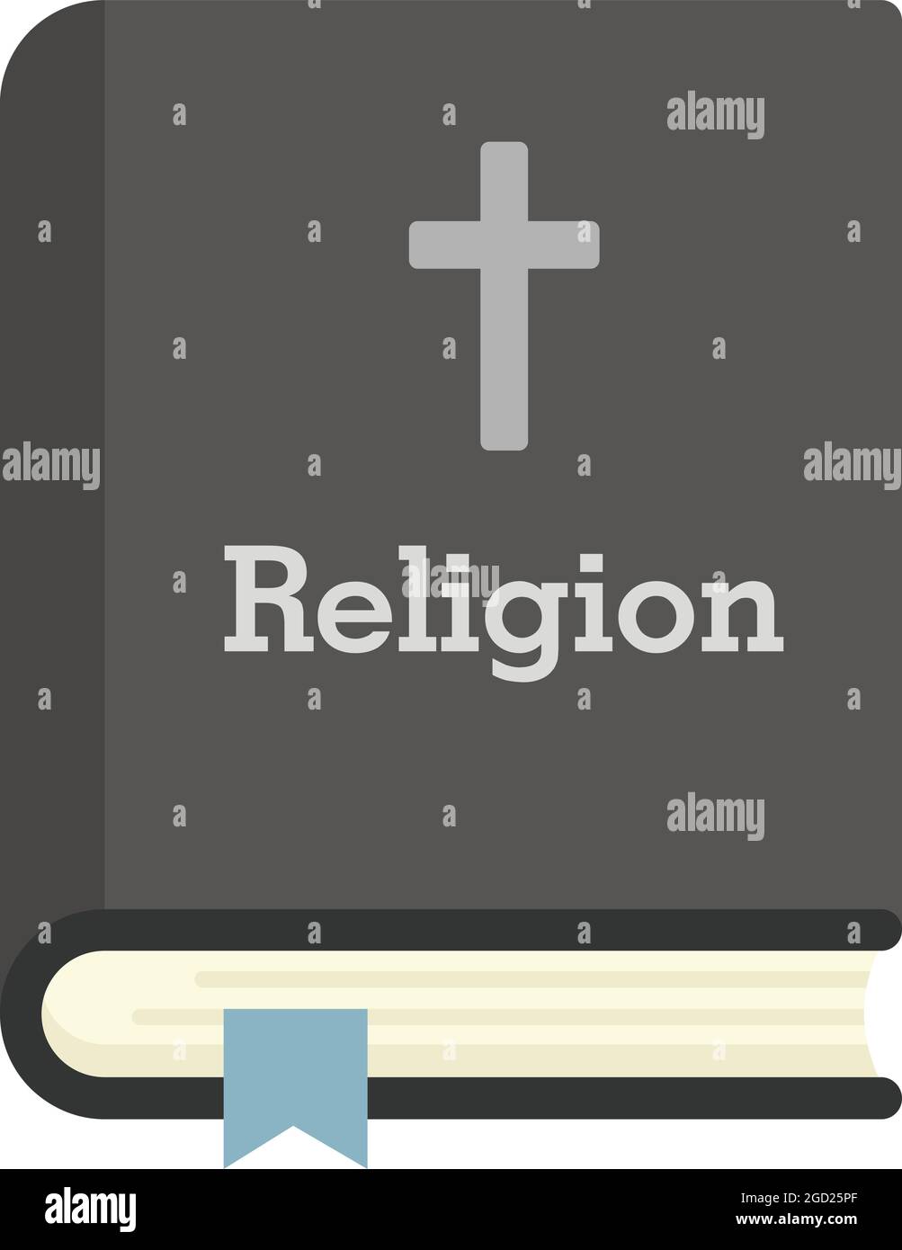 Religion book icon. Flat illustration of religion book vector icon ...