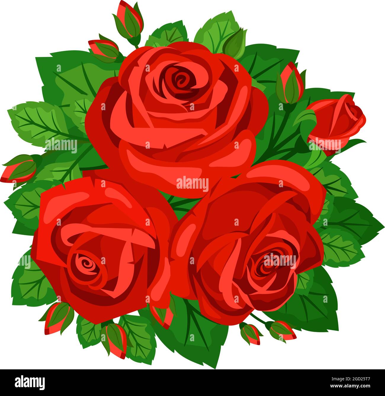 Red Roses Bouquet Clipart