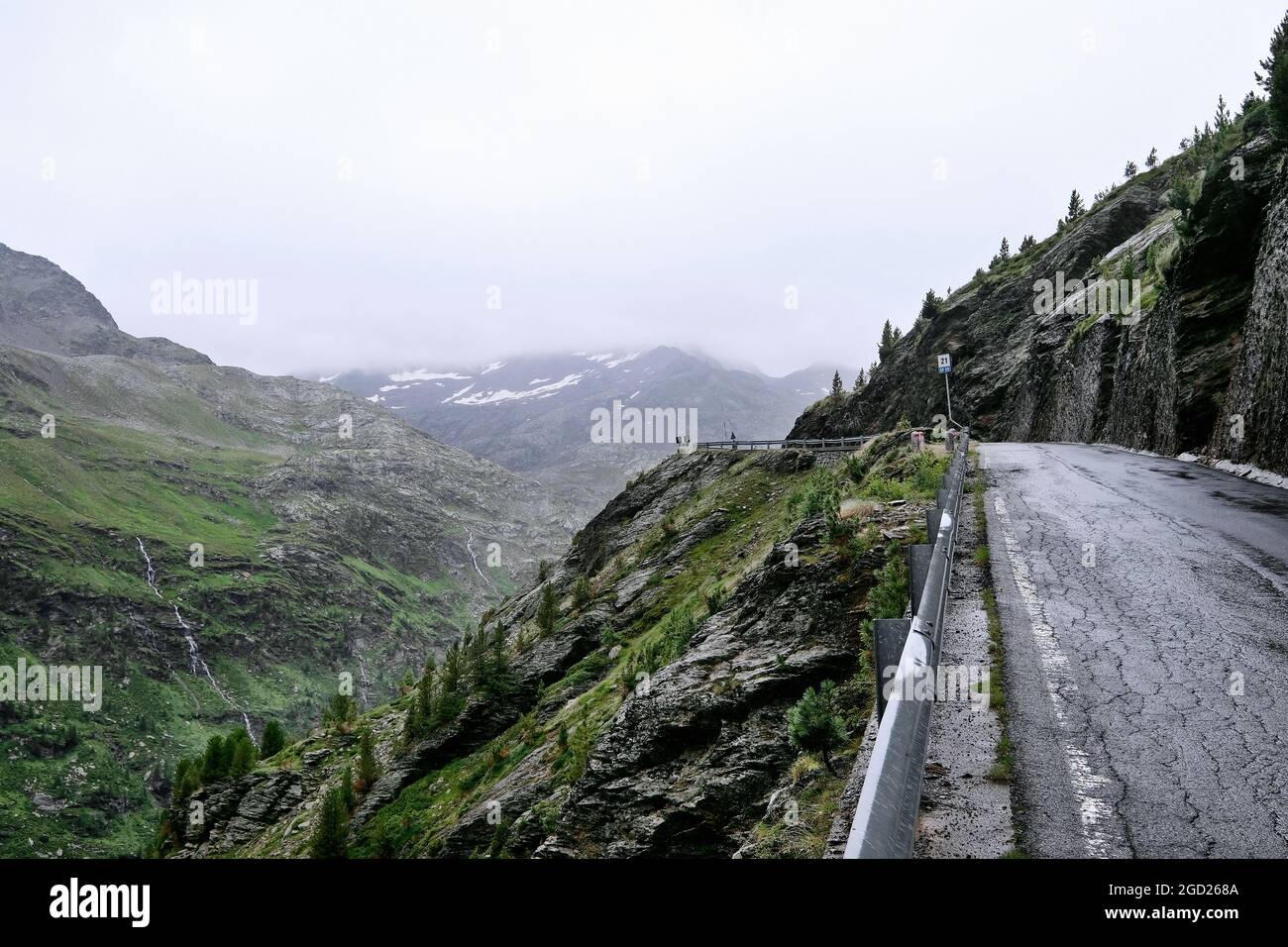 Mountain pass Gaviapass, Passo di Gavia, in the Italian Alps. Passo di ...