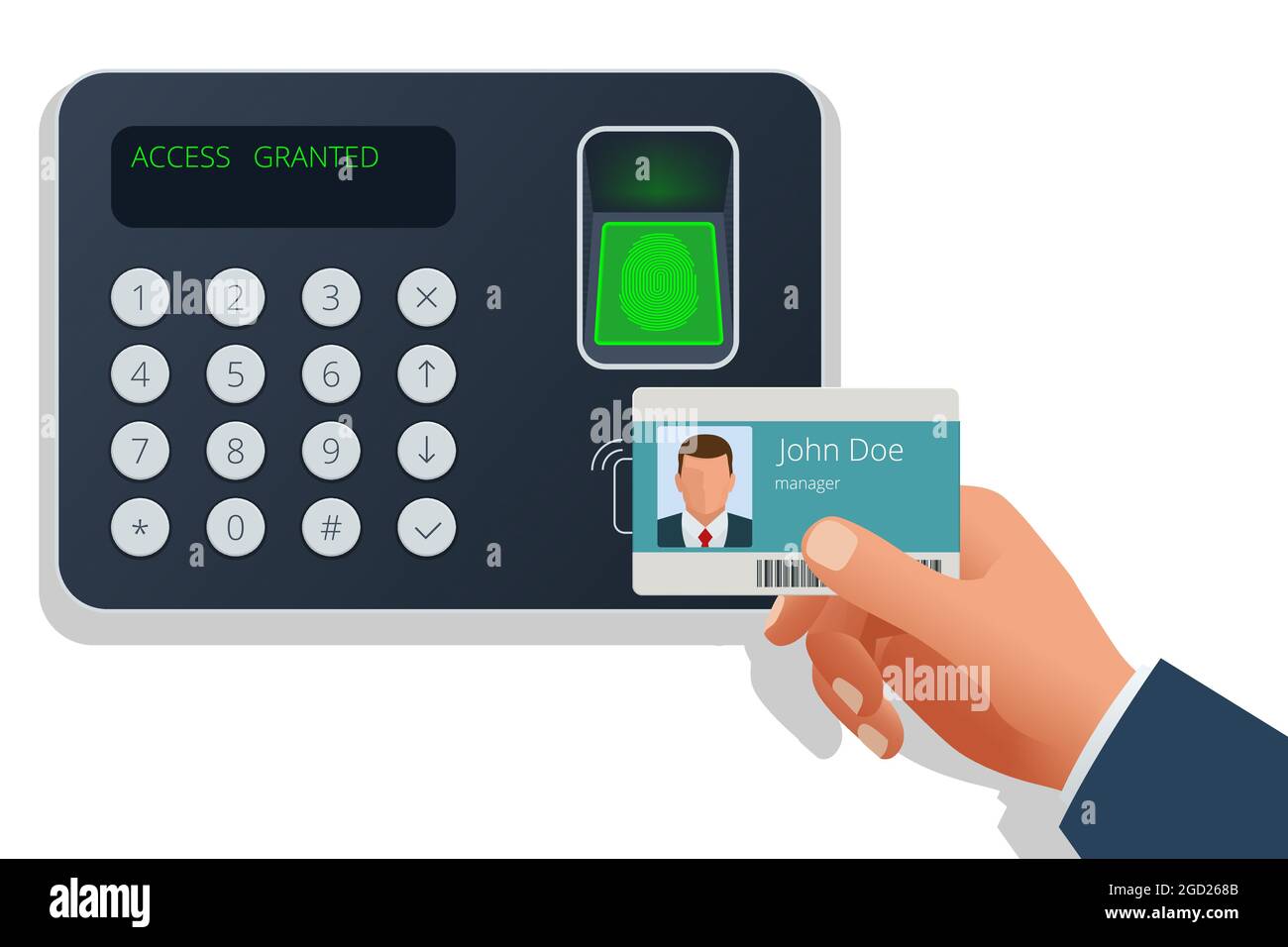 Finger print scan for enter security system, Biometric access control. Digital touch scan ...