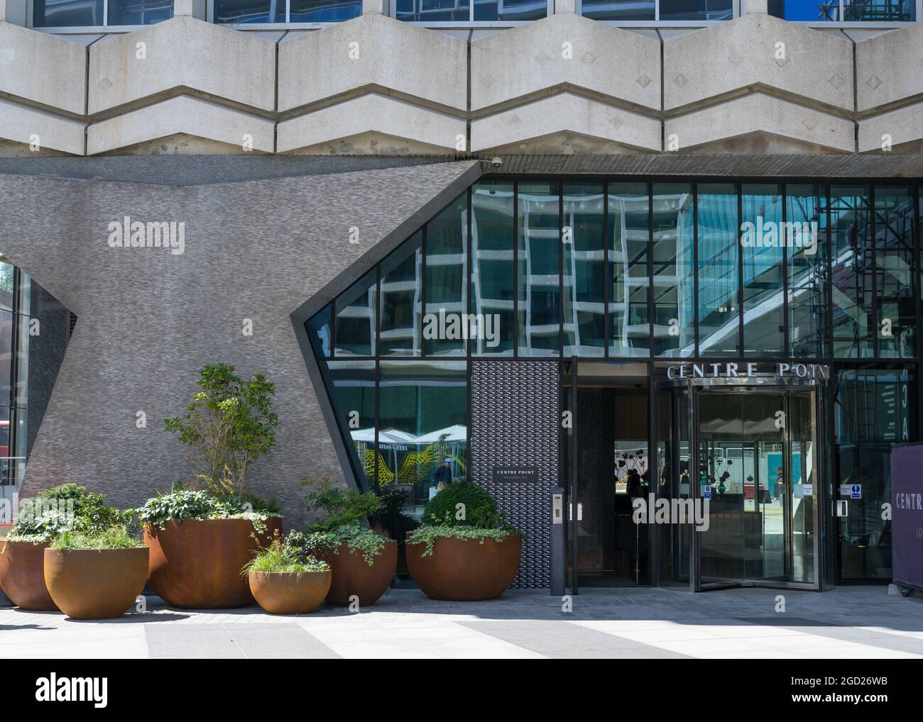 The main entrance to the Centre Point Tower at Tottenham Court Road ...