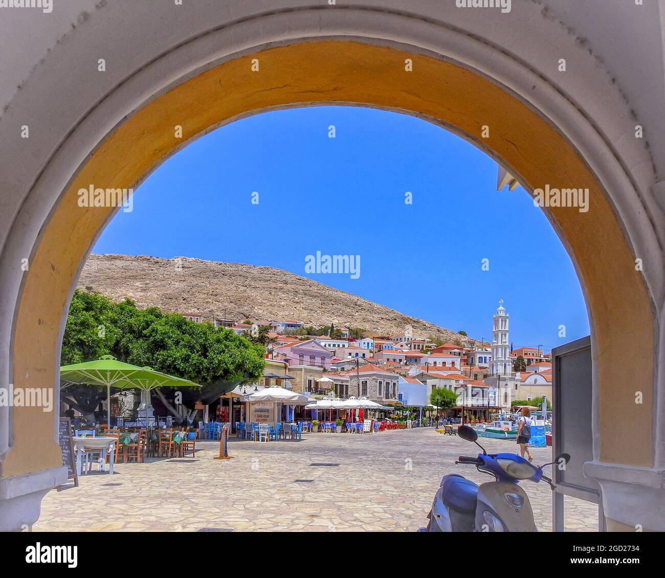HALKI GREECE - JULY 10, 2021: Halki is a Greek island and part of the ...