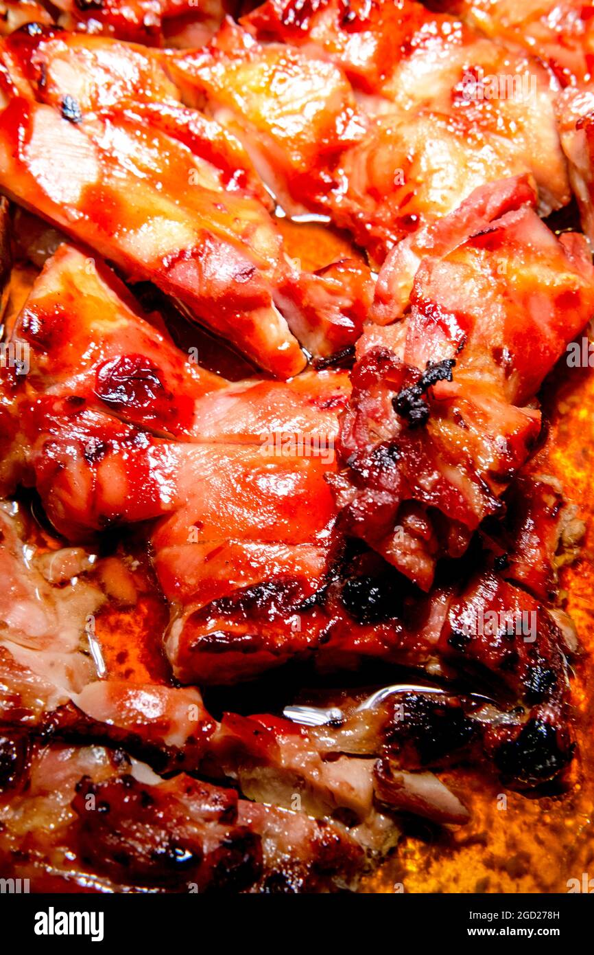 Chinese food buffet self service pork ribs lunch or dinner Stock Photo ...
