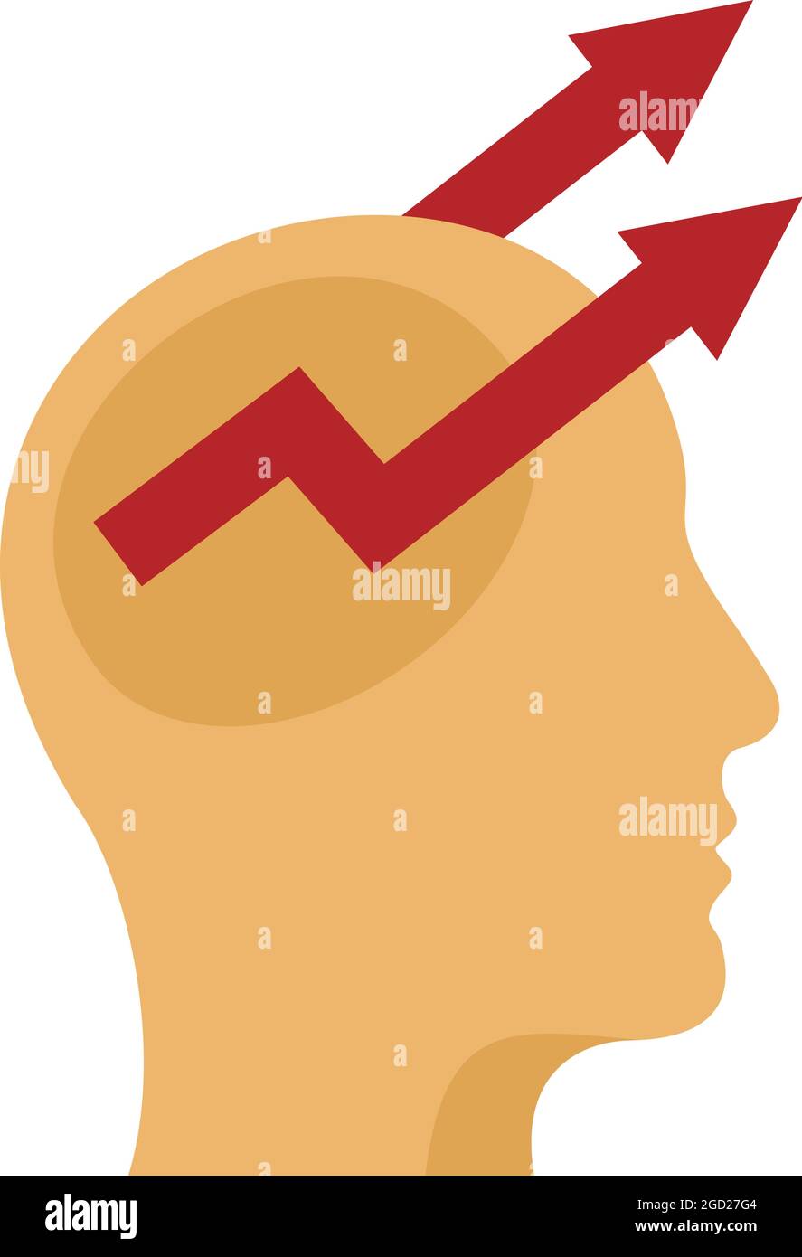 Control mind icon. Flat illustration of control mind vector icon ...