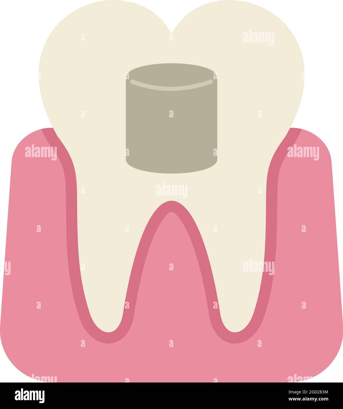 Tooth cleaning icon. Flat illustration of tooth cleaning vector icon ...