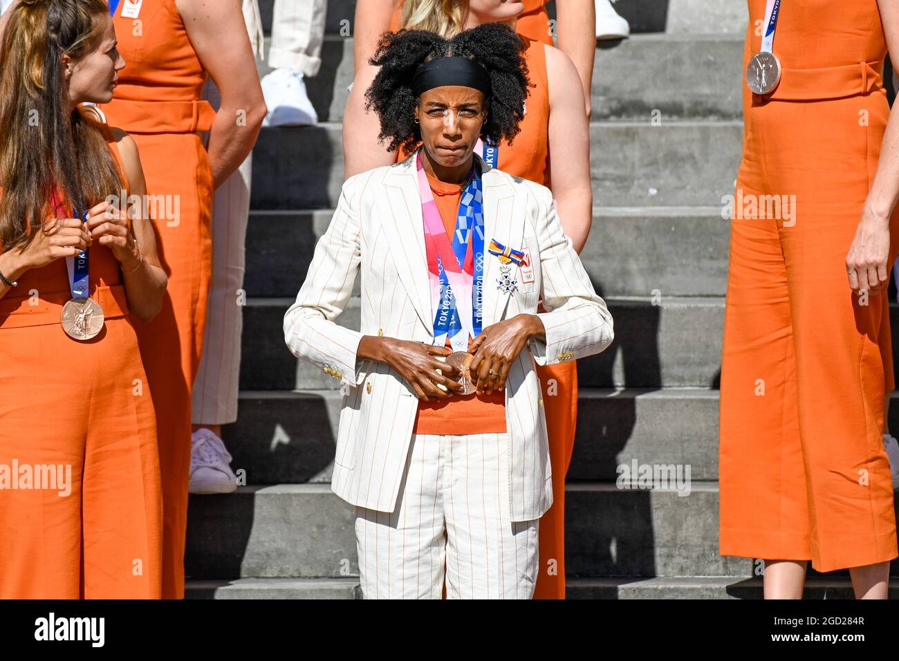 Olympic medal winner Sifan Hassan during meeting with Dutch Royals ...