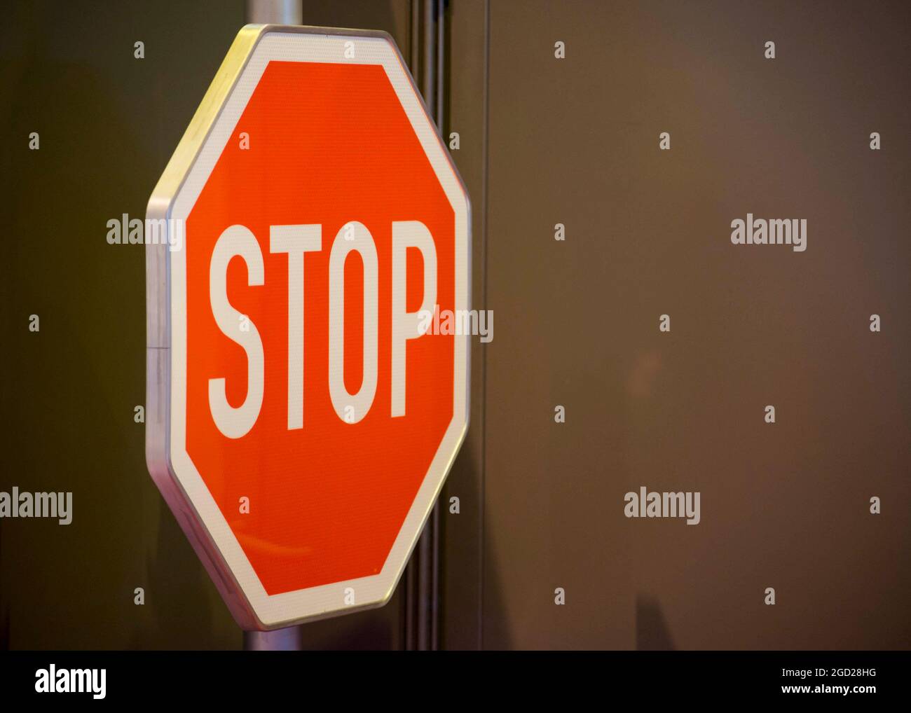 Stop sign stop sign brick hi-res stock photography and images - Alamy