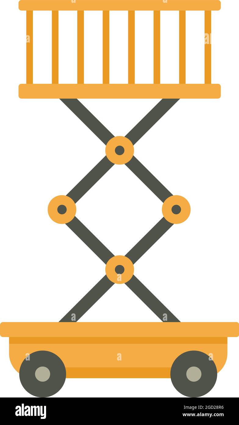 Aircraft repair lift stand icon. Flat illustration of aircraft repair ...
