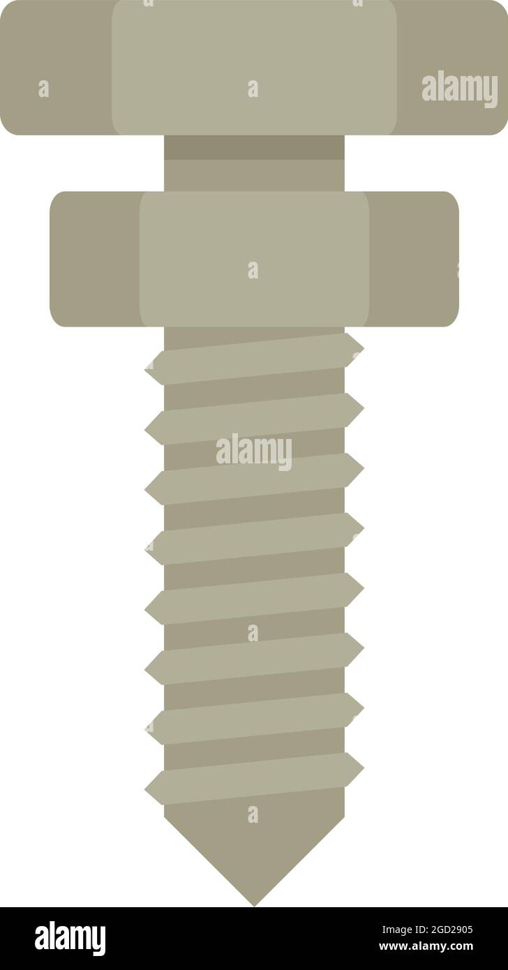 Aircraft repair screw icon. Flat illustration of aircraft repair screw ...