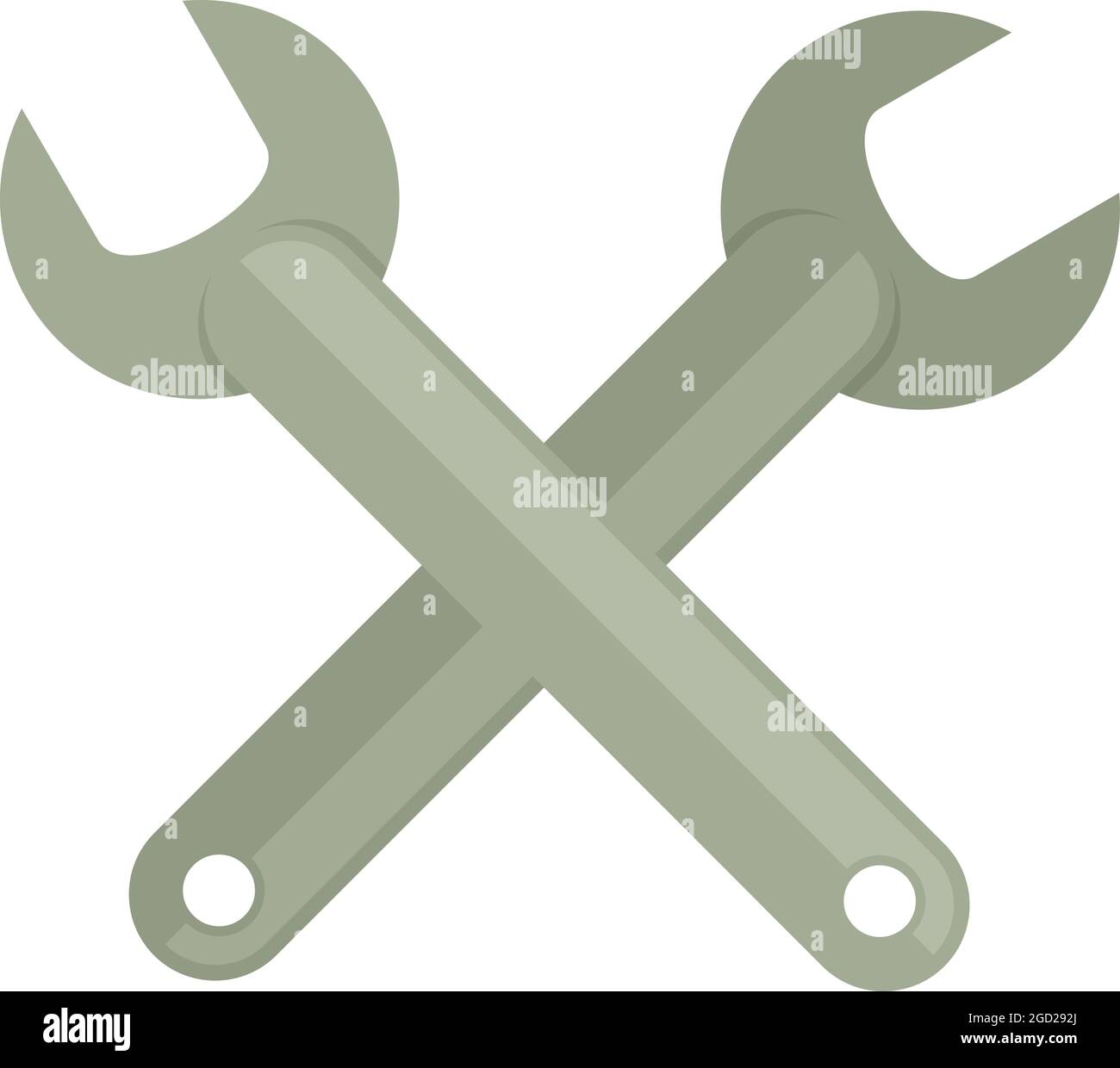 Aircraft repair keys icon. Flat illustration of aircraft repair keys ...