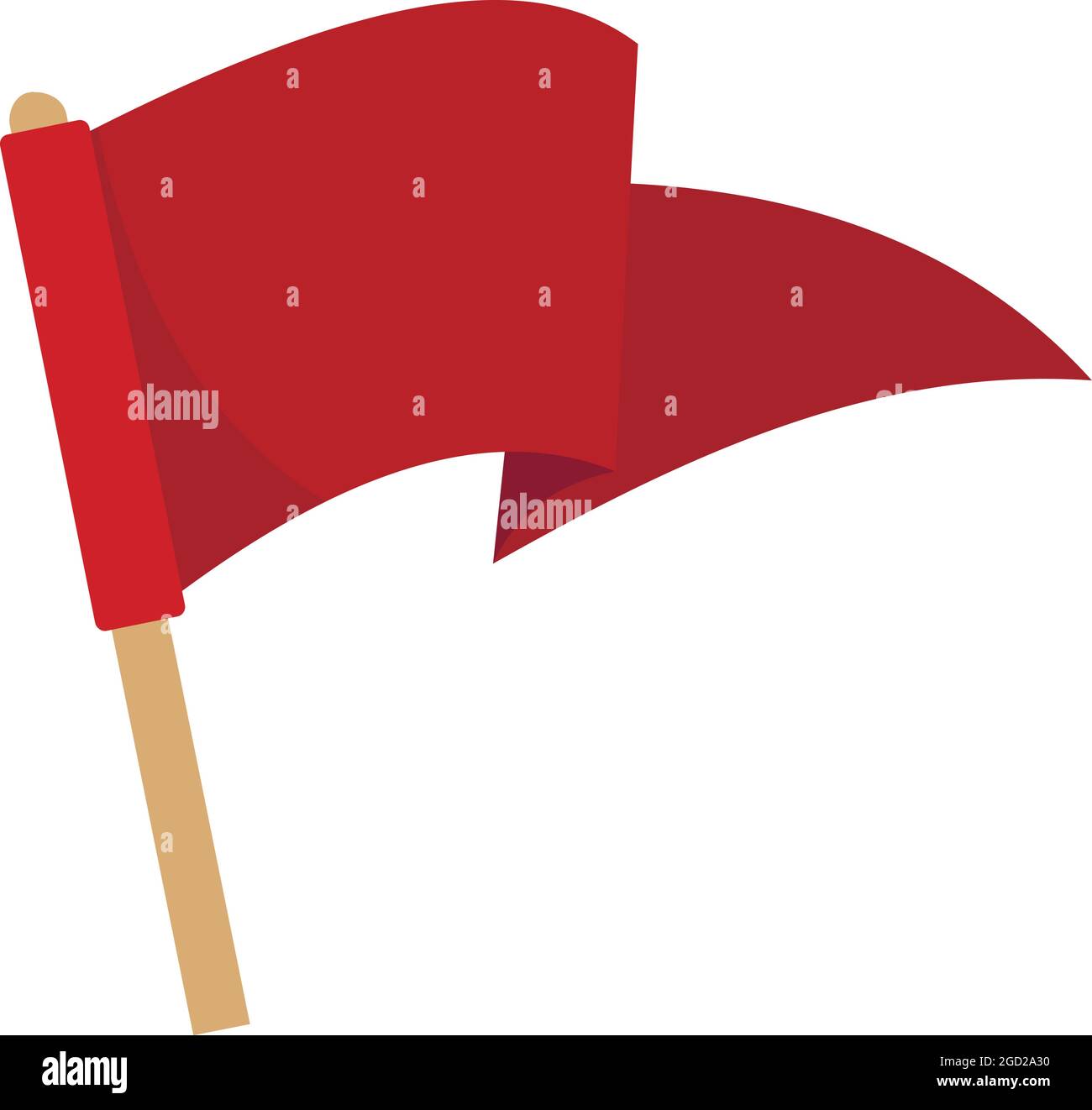 Red flag mission icon. Flat illustration of red flag mission vector ...