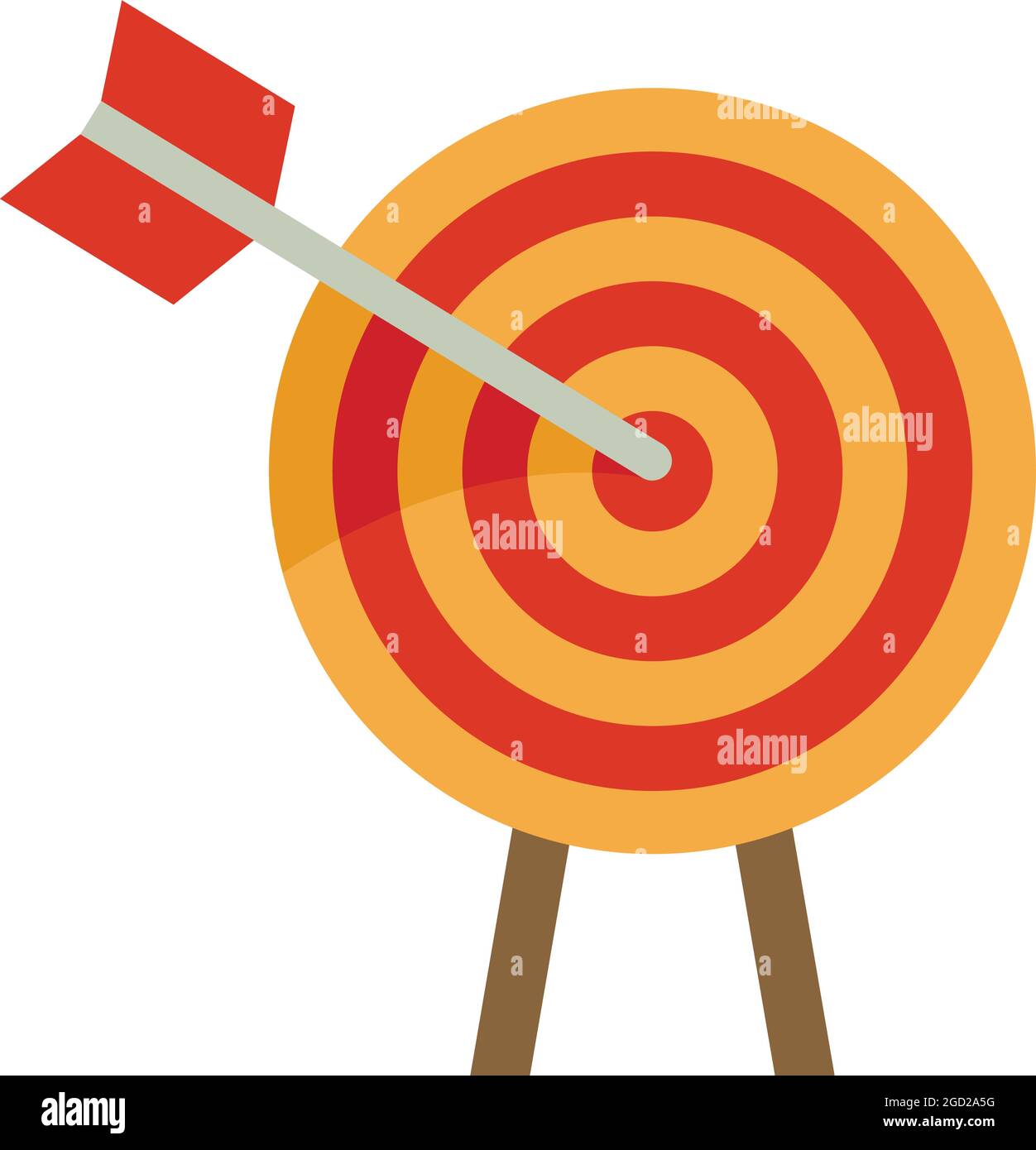 Arch target mission icon. Flat illustration of arch target mission ...