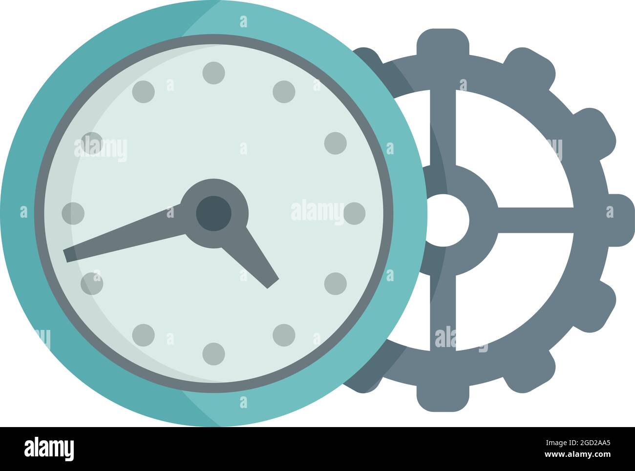 Wall clock repair icon. Flat illustration of wall clock repair vector ...
