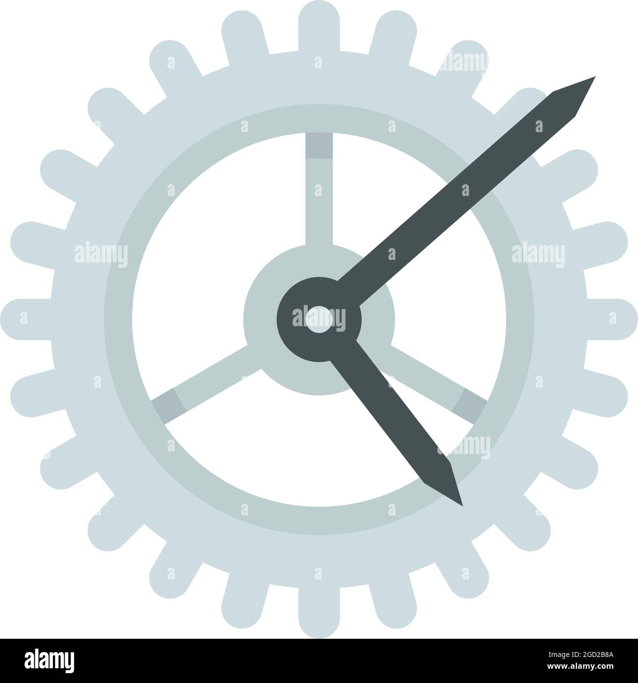 Watch gear wheel icon. Flat illustration of watch gear wheel vector ...