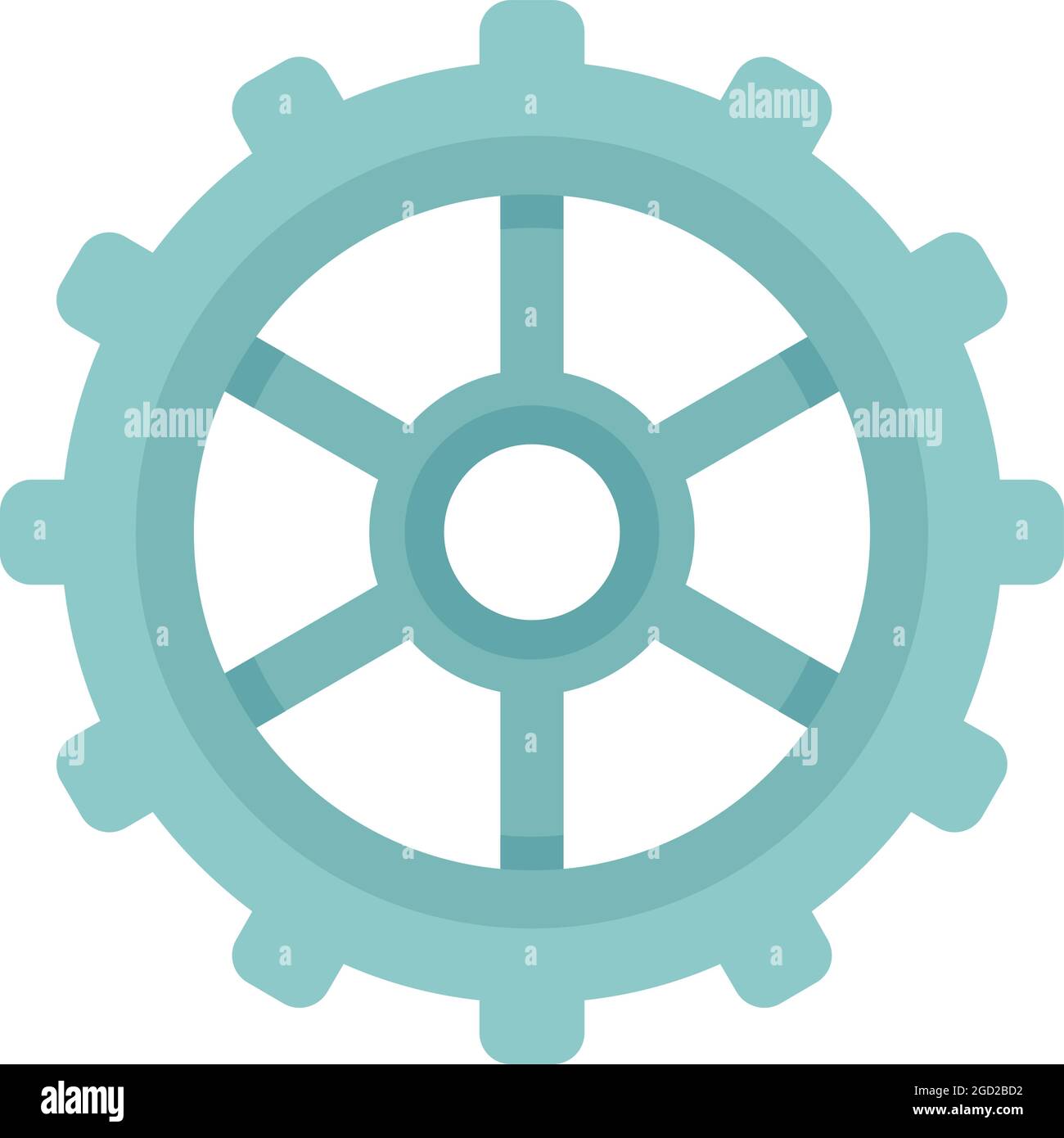 Watch cog wheel icon. Flat illustration of watch cog wheel vector icon ...