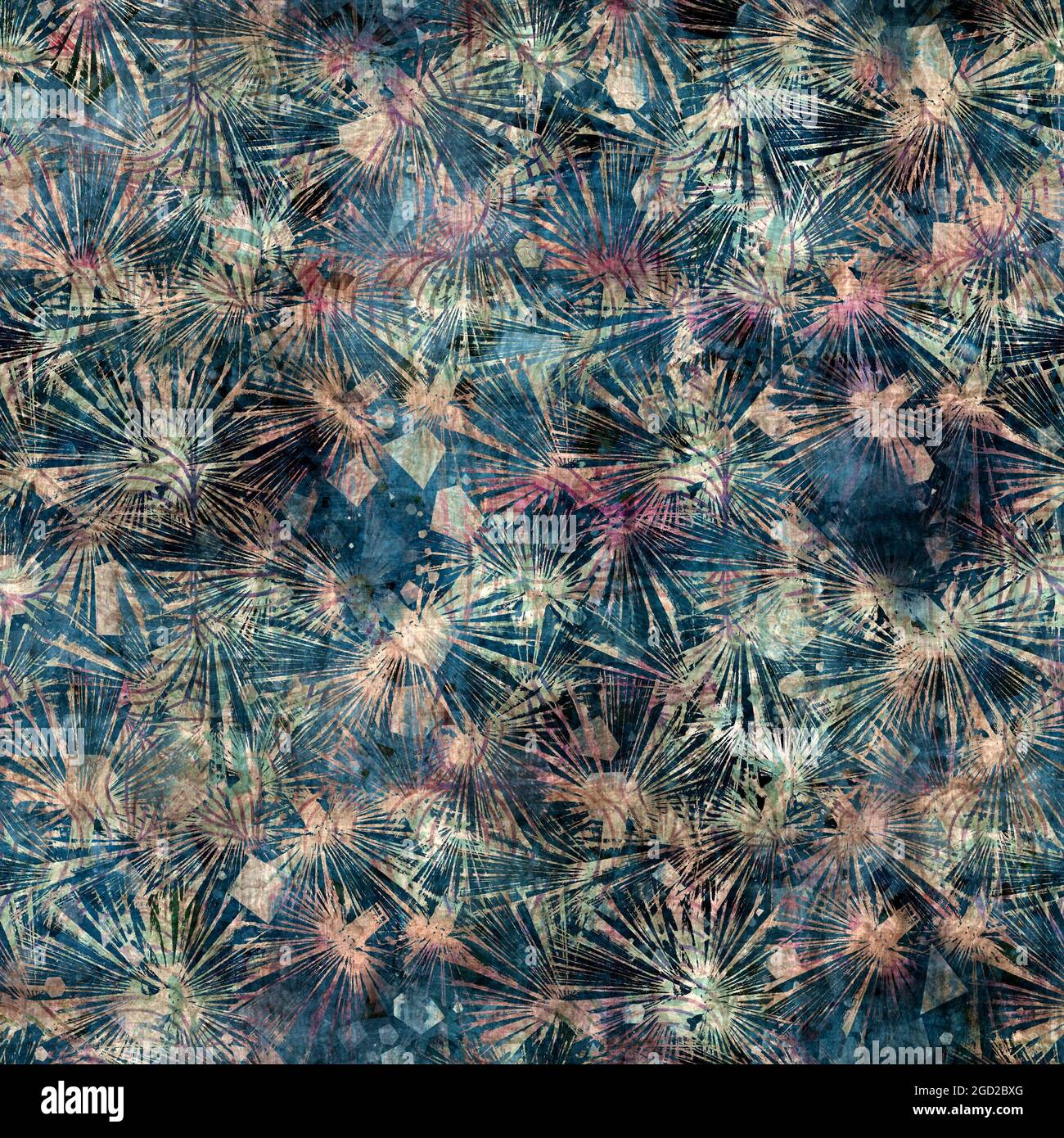 Seamless elegant mixed media pattern in navy, blue, pink, and cream ...