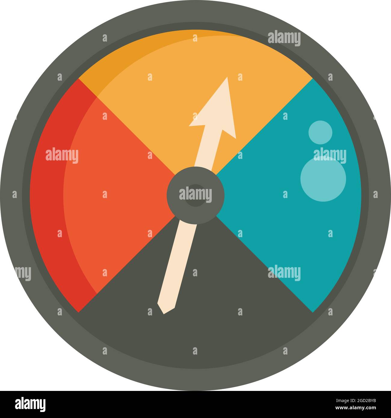 Analog barometer icon. Flat illustration of analog barometer vector ...
