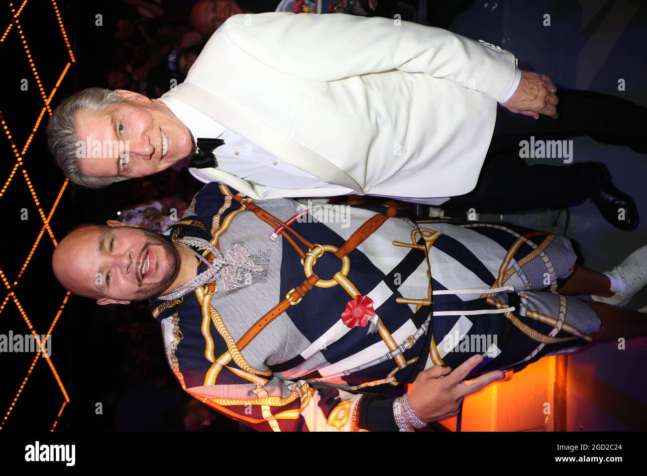 New York, NY, USA. 3rd Aug, 2021. Fat Joe & Michael Buffer attend ...