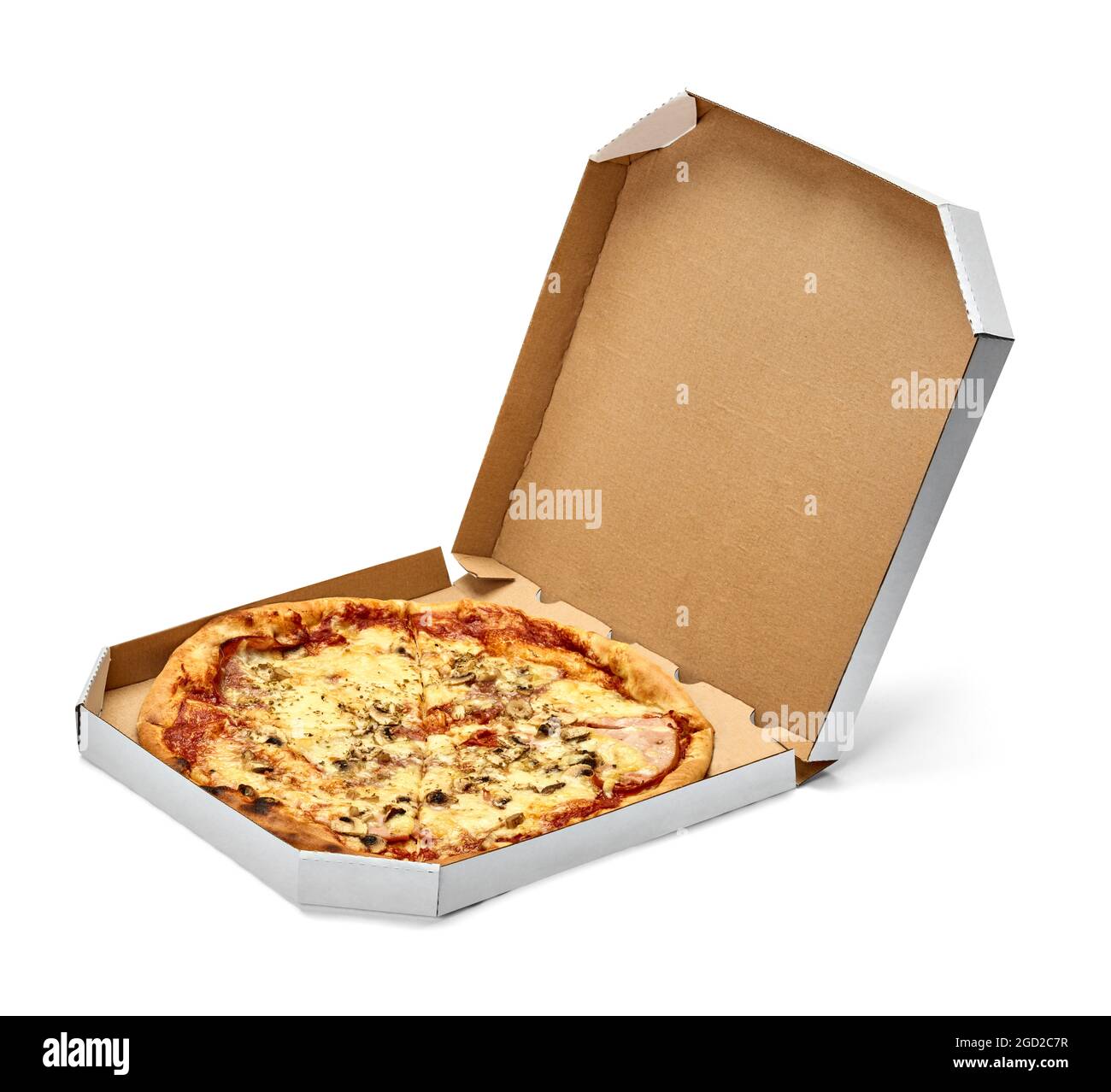 pizza box food cardboard delivery package meal dinner lunch Stock Photo ...