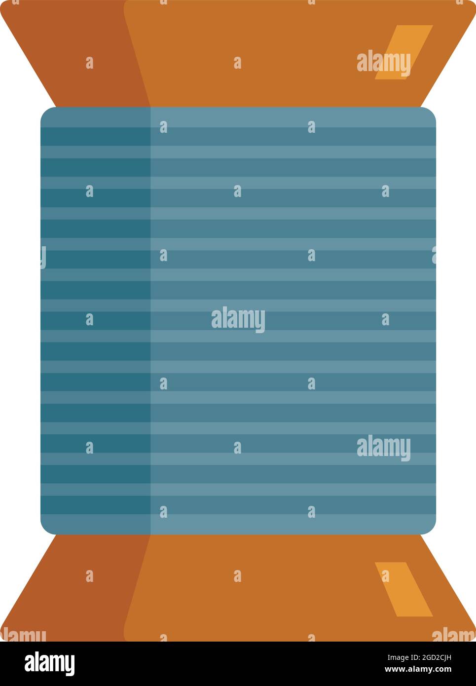 Thread coil icon. Flat illustration of thread coil vector icon isolated ...