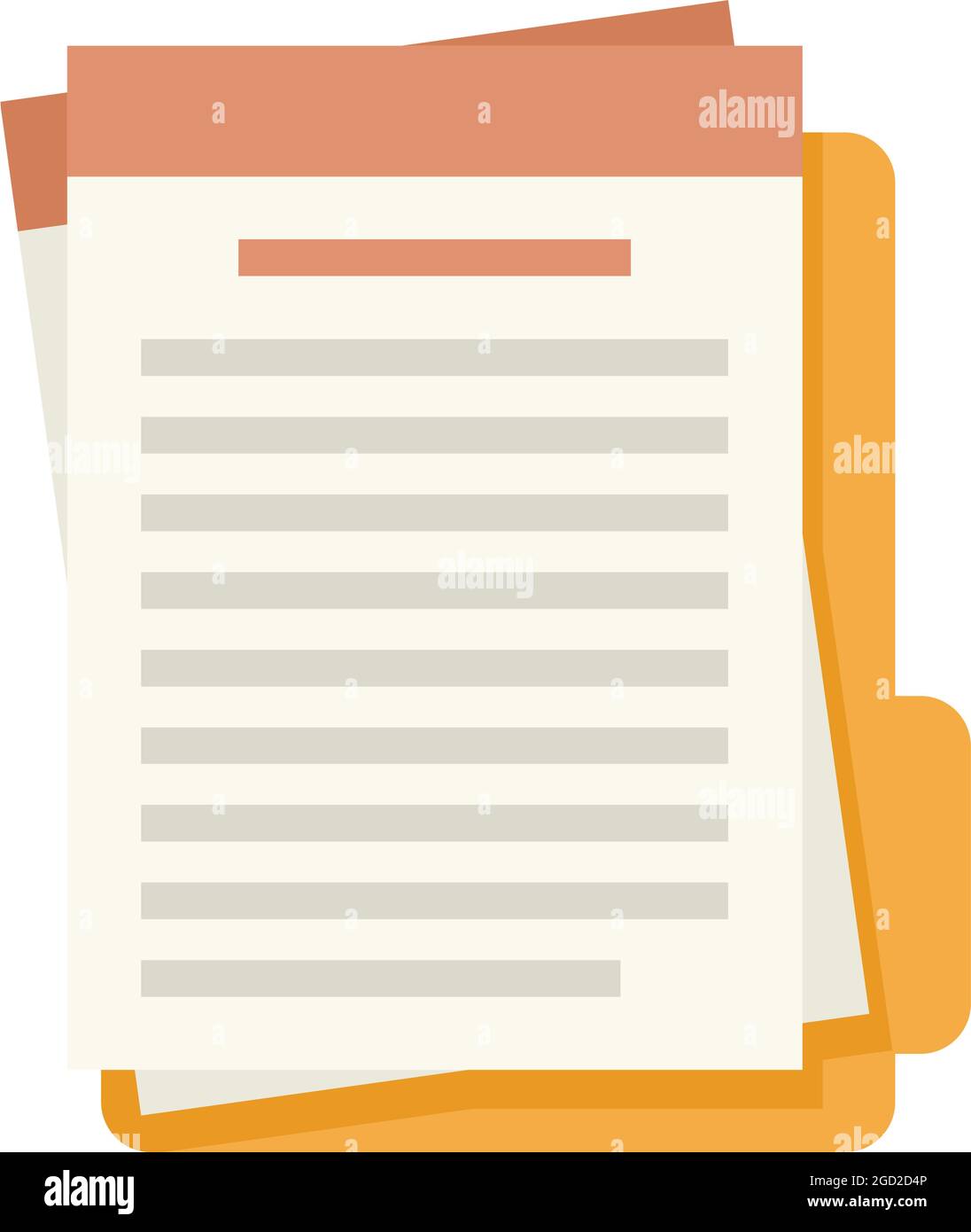Summary folder icon. Flat illustration of summary folder vector icon ...