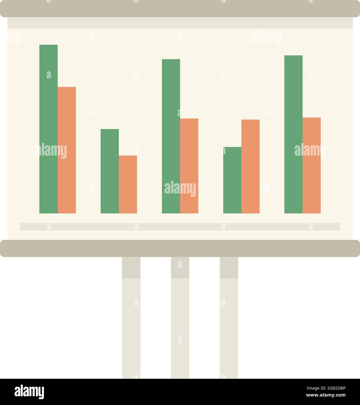 Audit banner graph icon. Flat illustration of audit banner graph vector ...