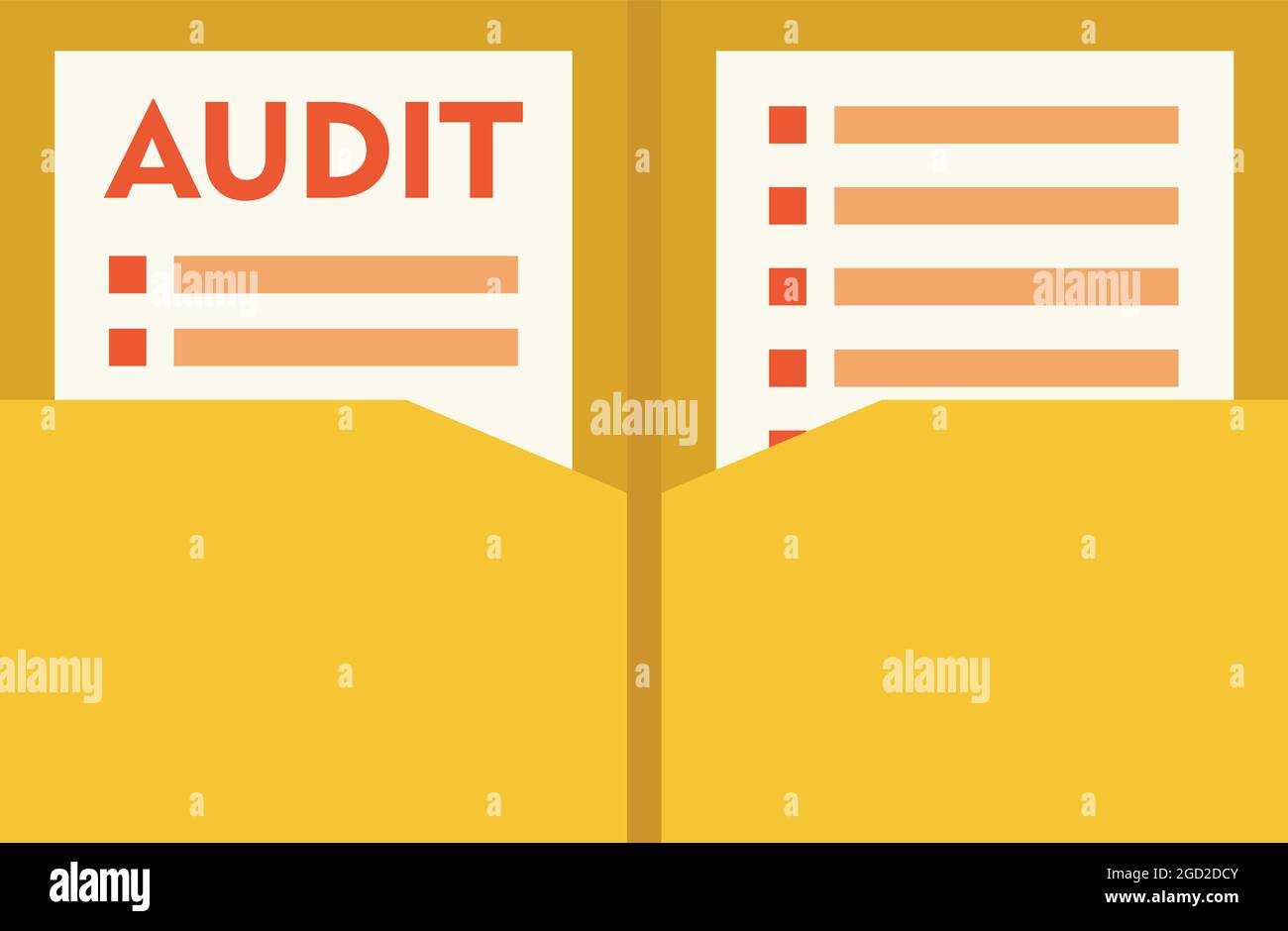 Audit documents icon. Flat illustration of audit documents vector icon ...
