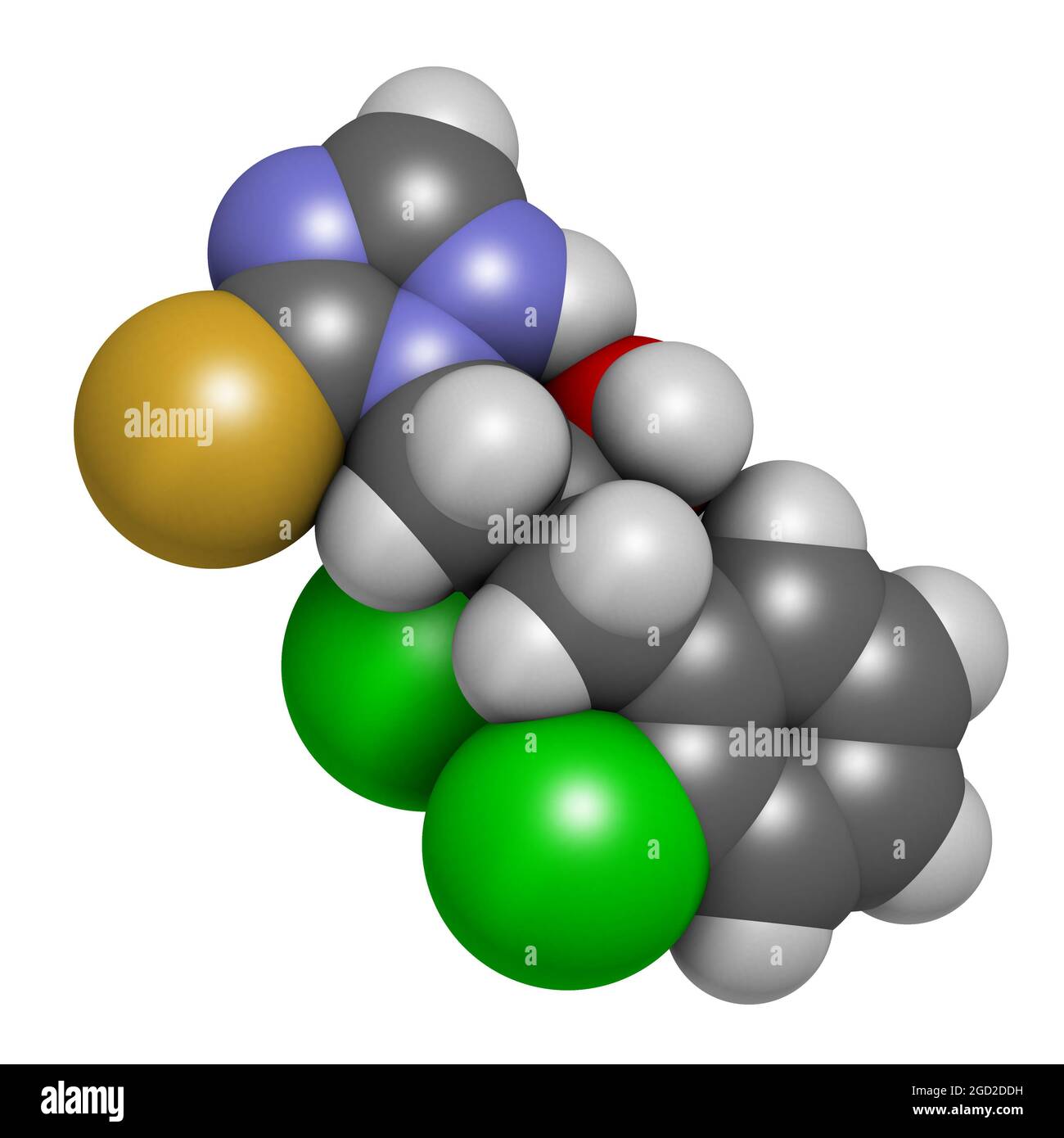 Prothioconazole fungicide molecule. 3D rendering Stock Photo - Alamy