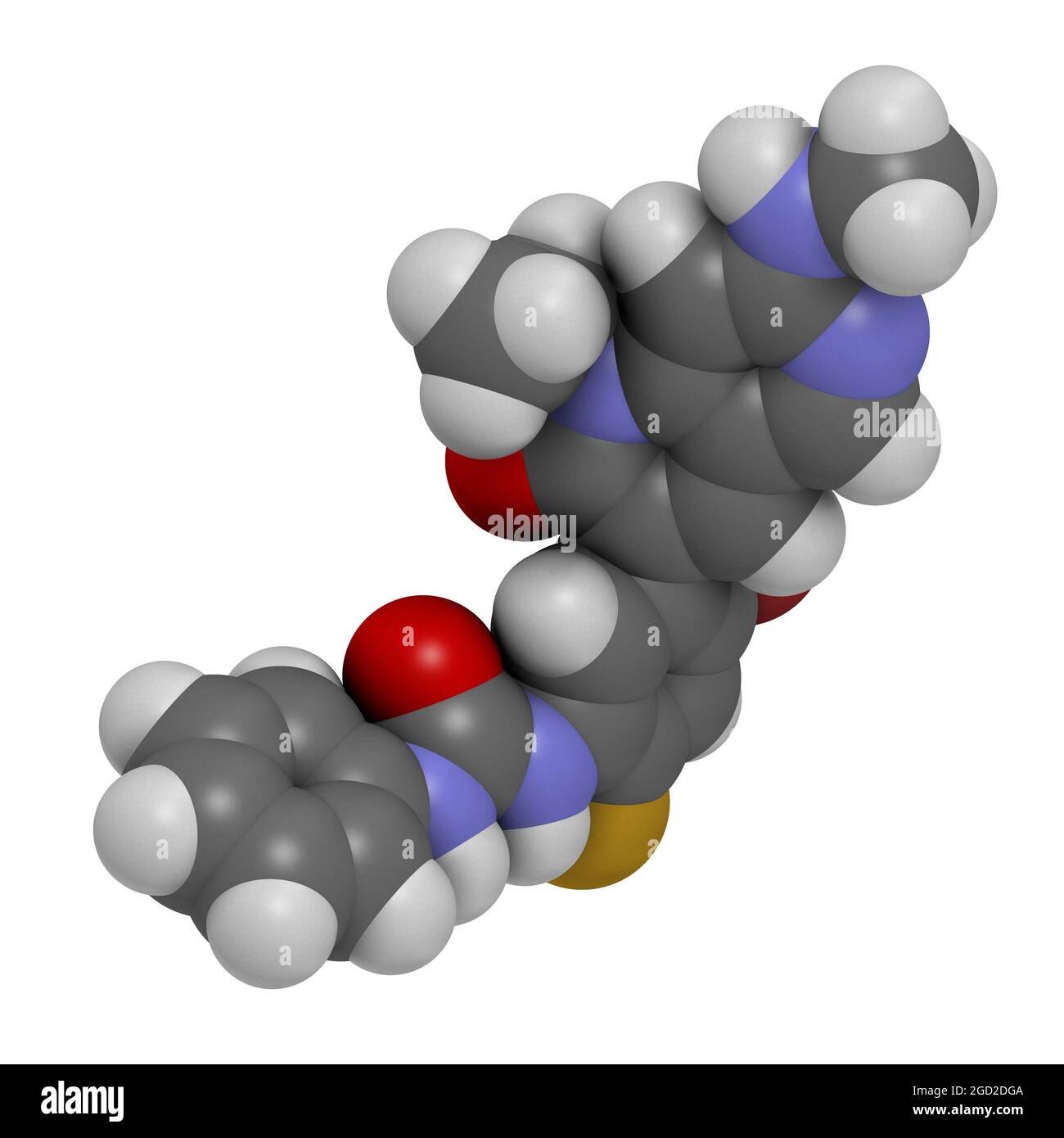 Ripretinib cancer drug molecule. 3D rendering Stock Photo - Alamy