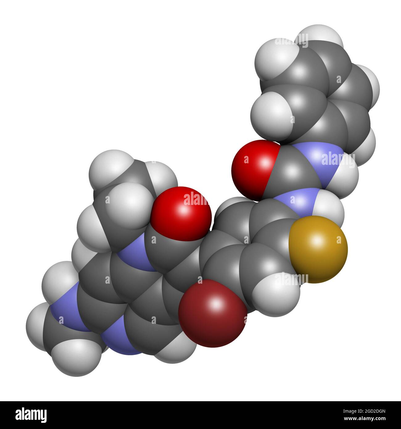 Ripretinib cancer drug molecule. 3D rendering Stock Photo - Alamy