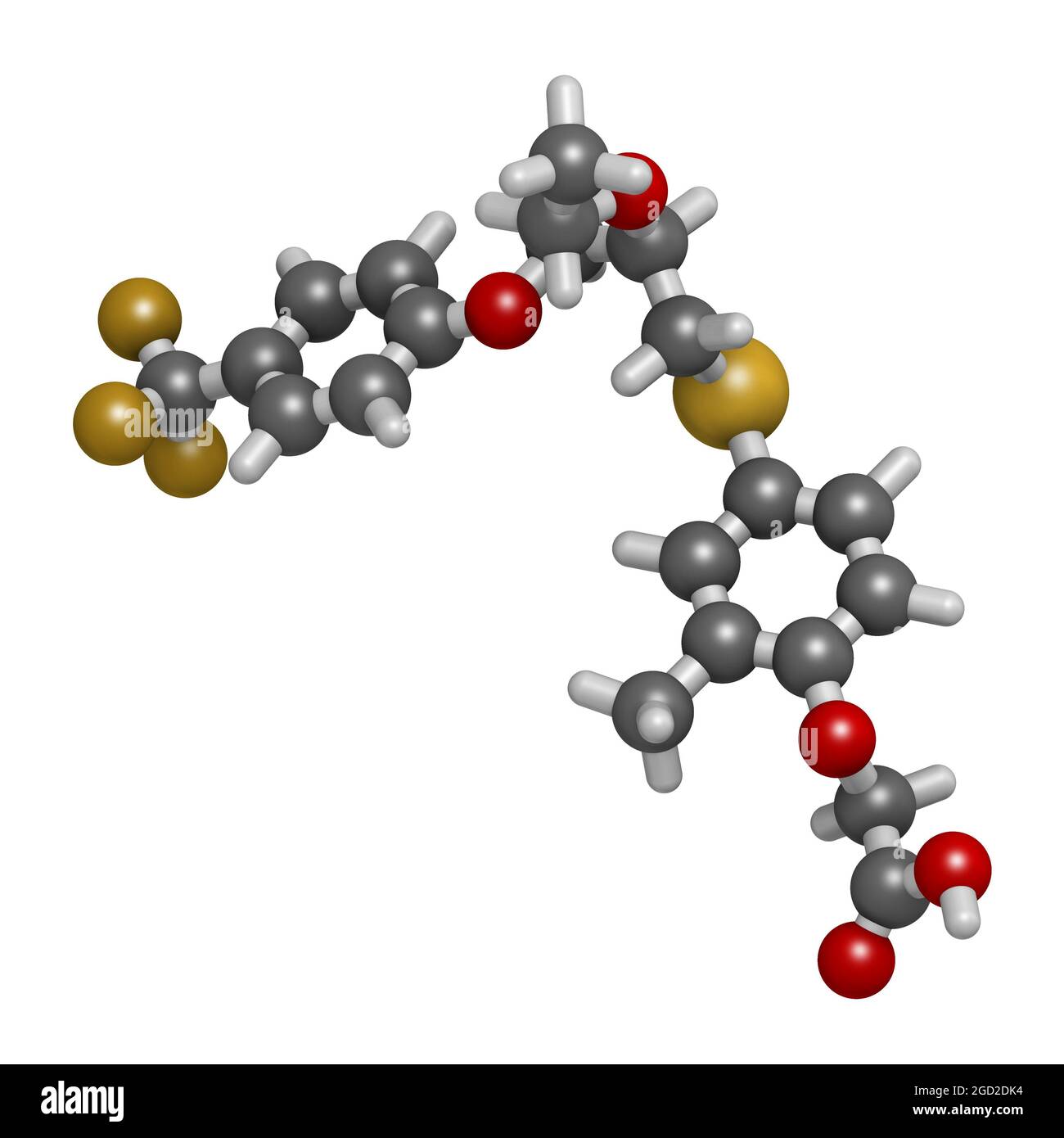 Seladelpar drug molecule. 3D rendering Stock Photo - Alamy