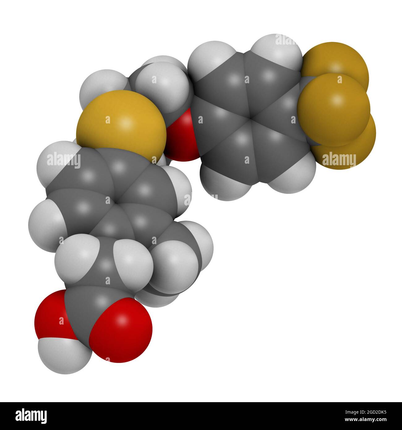 Seladelpar drug molecule. 3D rendering Stock Photo - Alamy