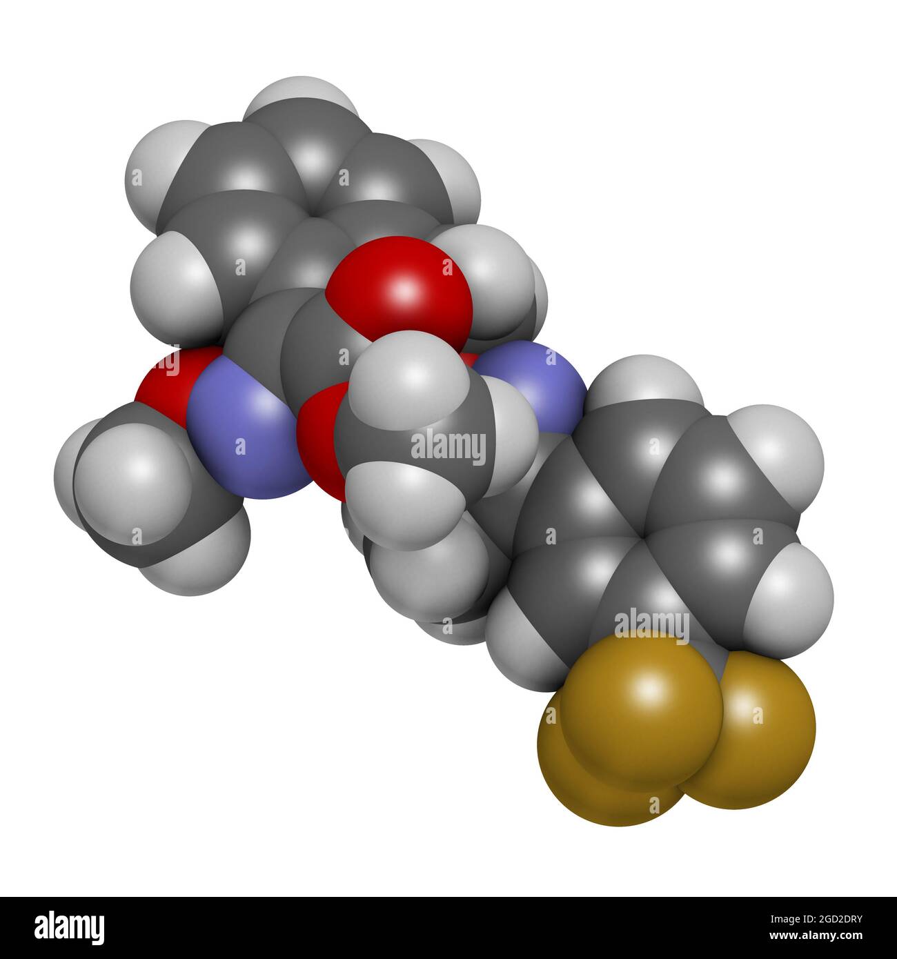 Trifloxystrobin fungicide molecule. 3D rendering Stock Photo - Alamy