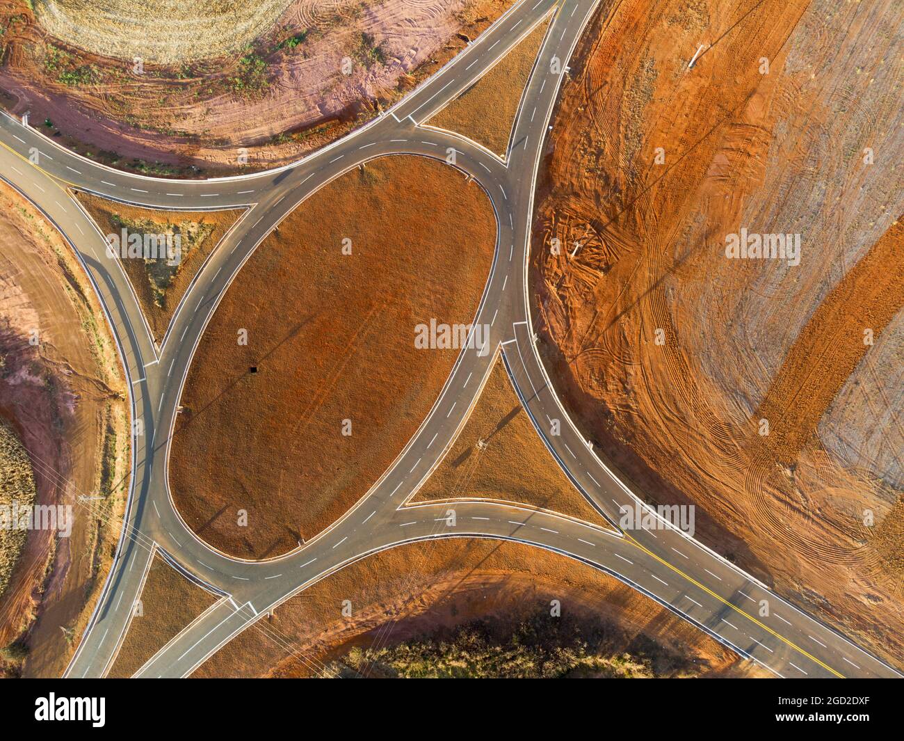 aerial view of empty road, Brazil Stock Photo - Alamy