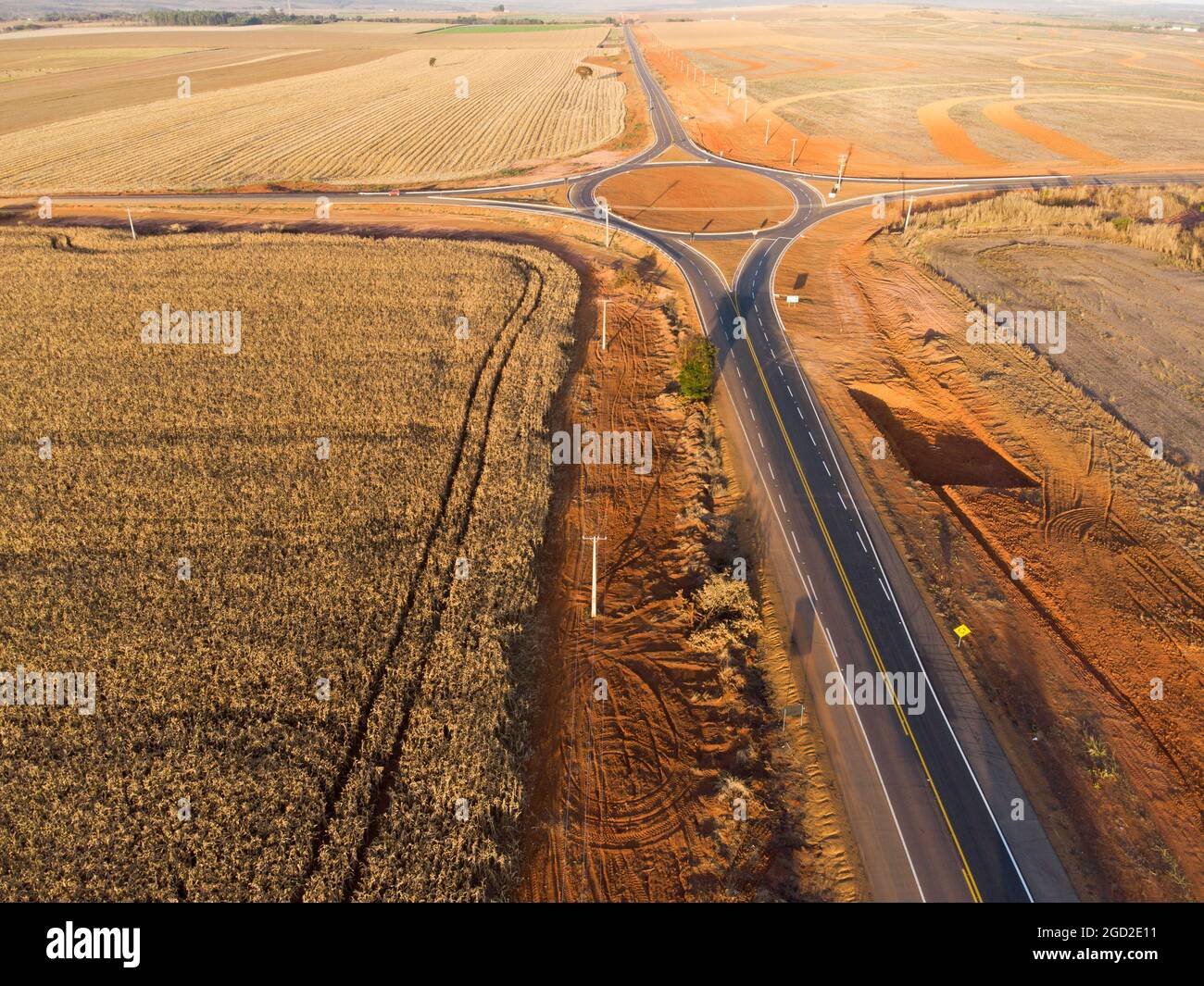 aerial view of empty road, Brazil Stock Photo - Alamy