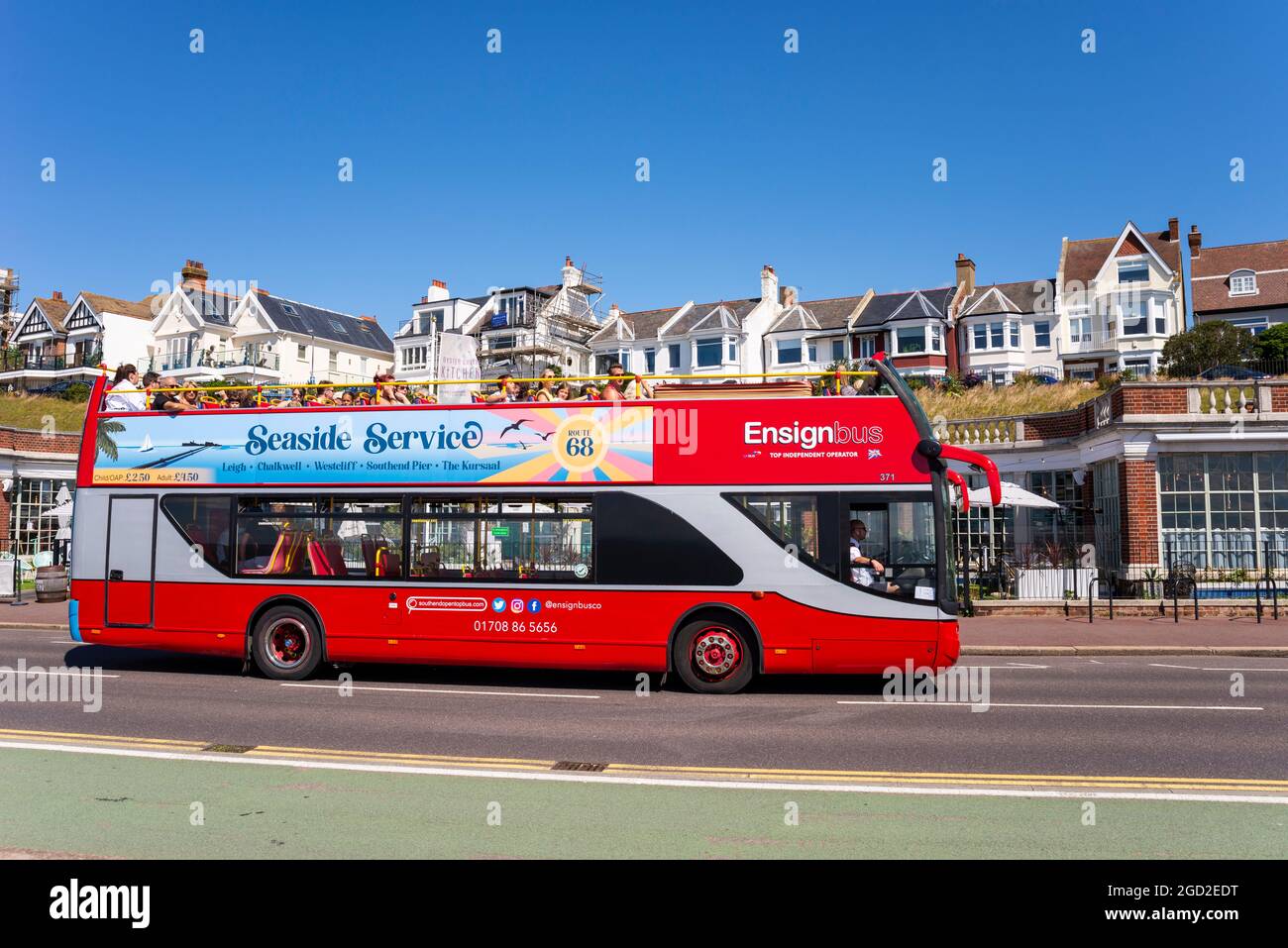 Seaside Service open top bus Route 68 service running along the ...