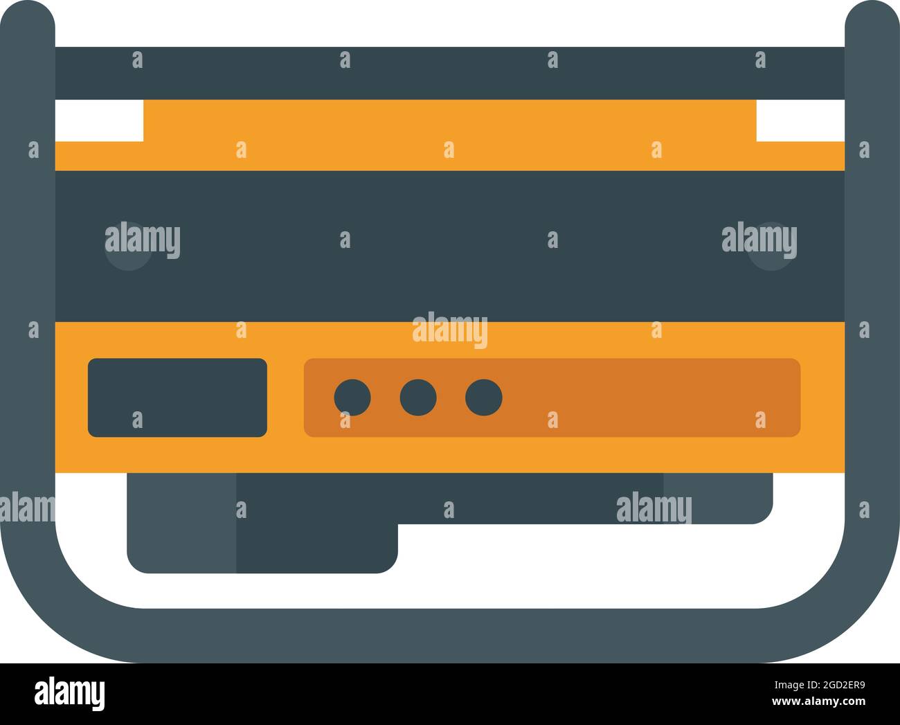 Gasoline generator icon. Flat illustration of gasoline generator vector ...