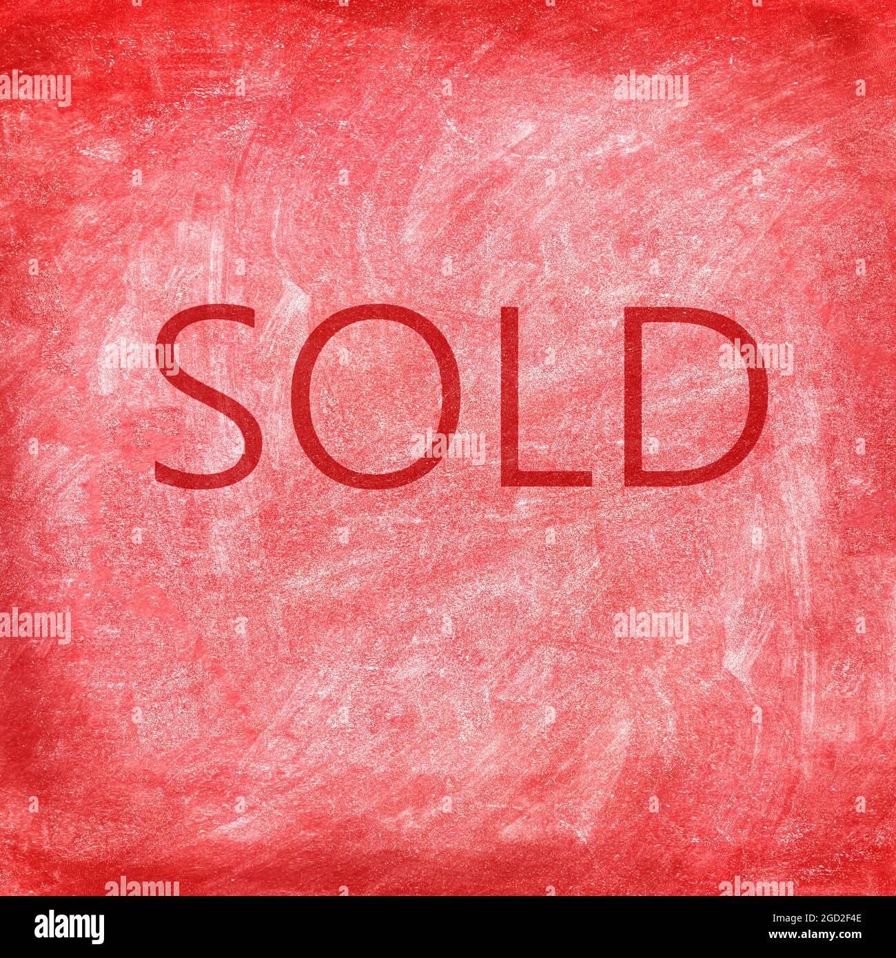 Sold Red Sign Board for Real estate selling house or painting art ...