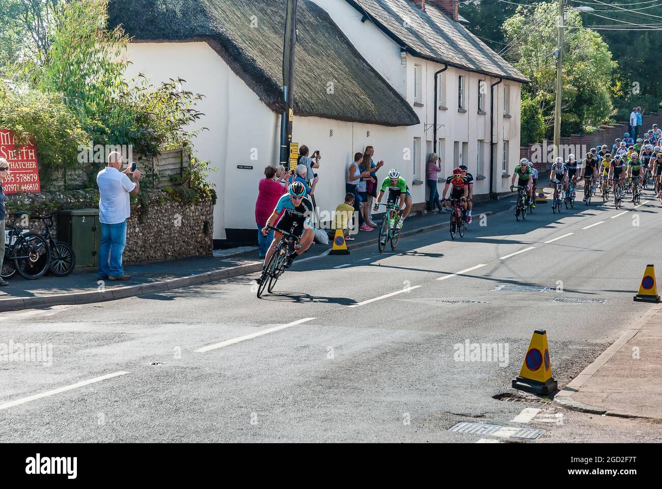 2014 Tour of Britain. The fifth stage, Exmouth to Exeter Stock Photo ...