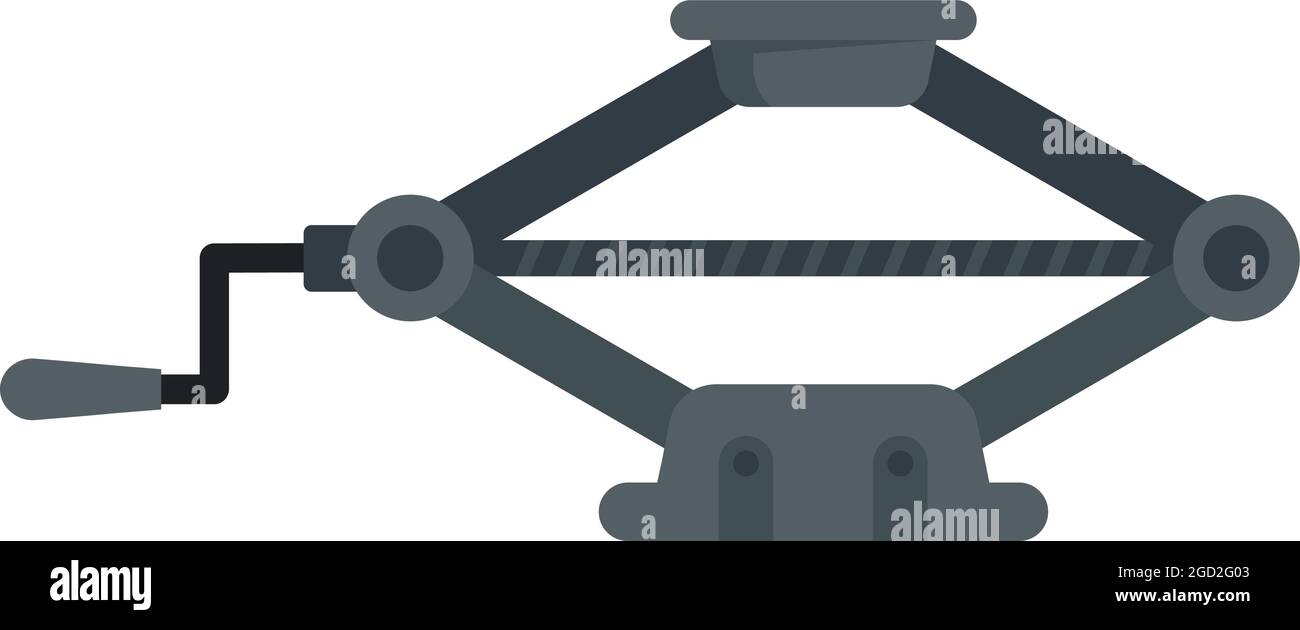 Manual jack-screw icon. Flat illustration of manual jack-screw vector ...