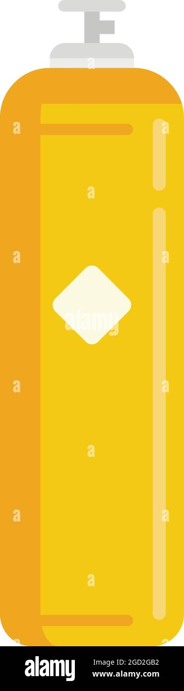 Gas cylinder liquid icon. Flat illustration of gas cylinder liquid ...