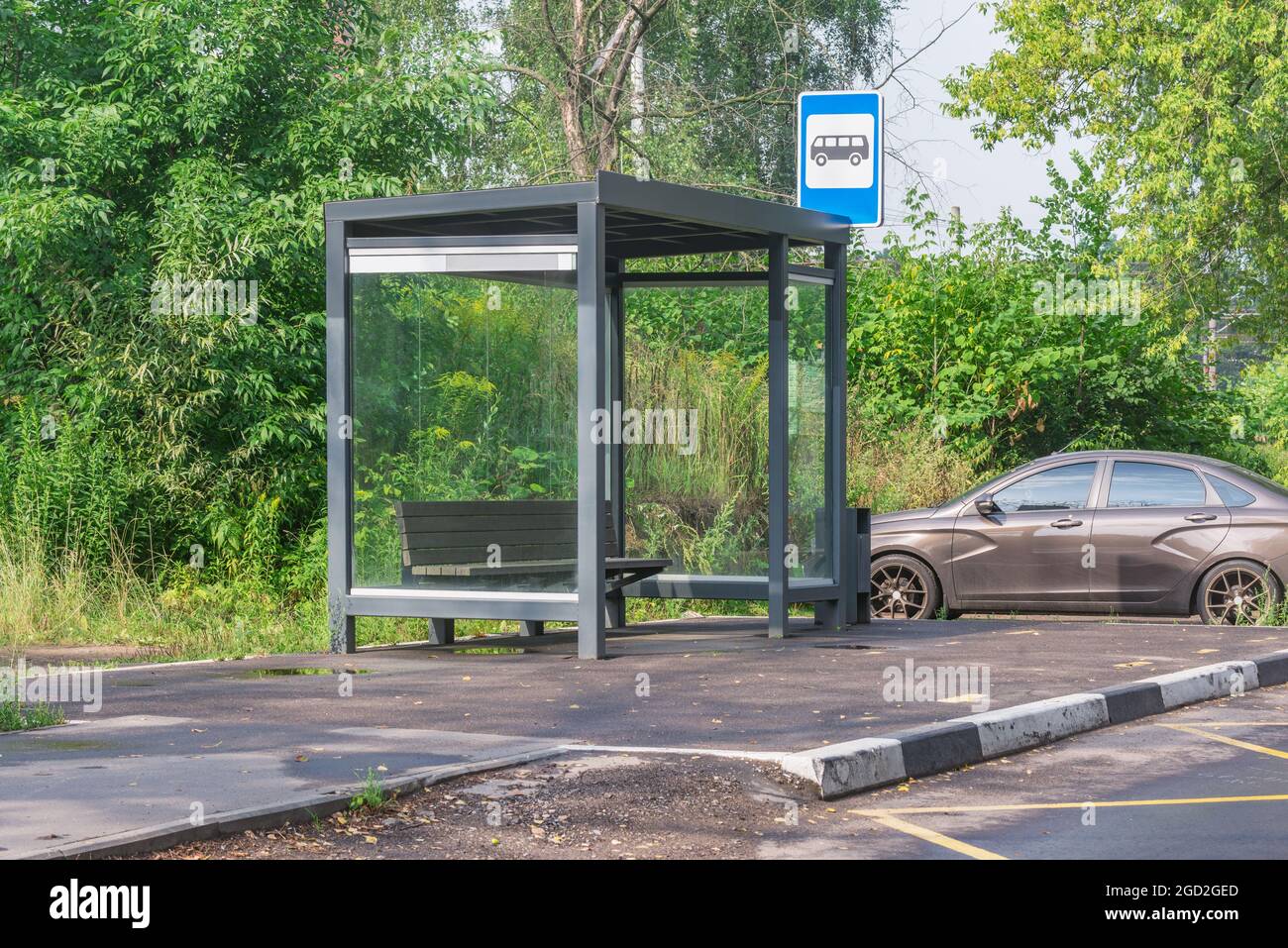Bus stop timetable bench hi-res stock photography and images - Alamy