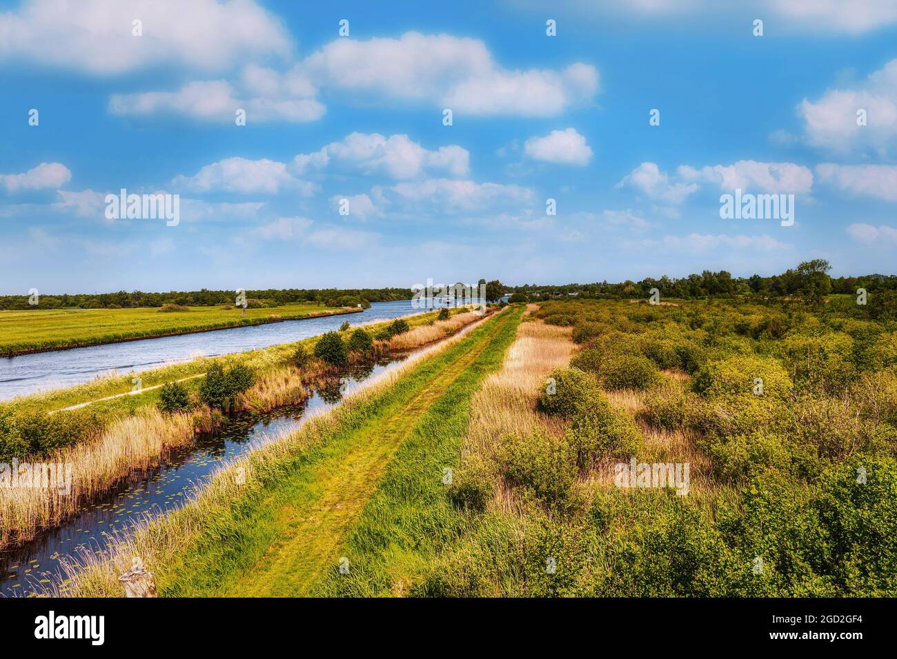 dutch canal landscape Stock Photo - Alamy