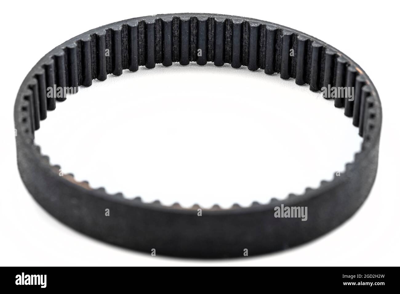 A macro photo of a toothed belt, isolated on a white background Stock ...