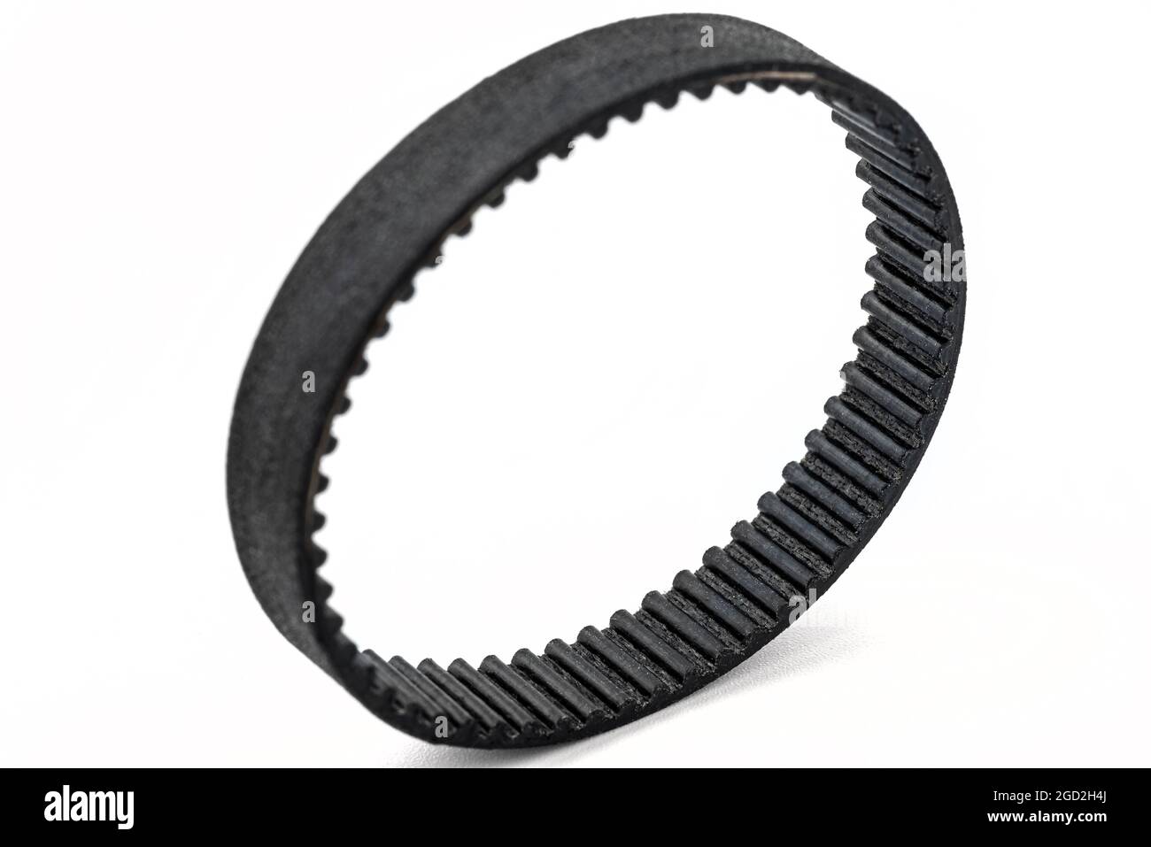 A macro photo of a toothed belt, isolated on a white background Stock ...