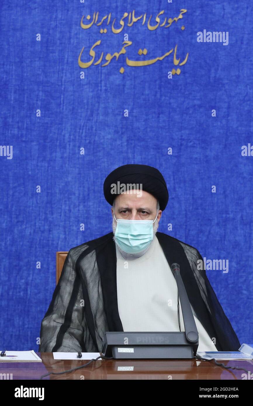 Tehran, Tehran, Iran. 10th Aug, 2021. Iranian President EBRAHIM RAISI ...