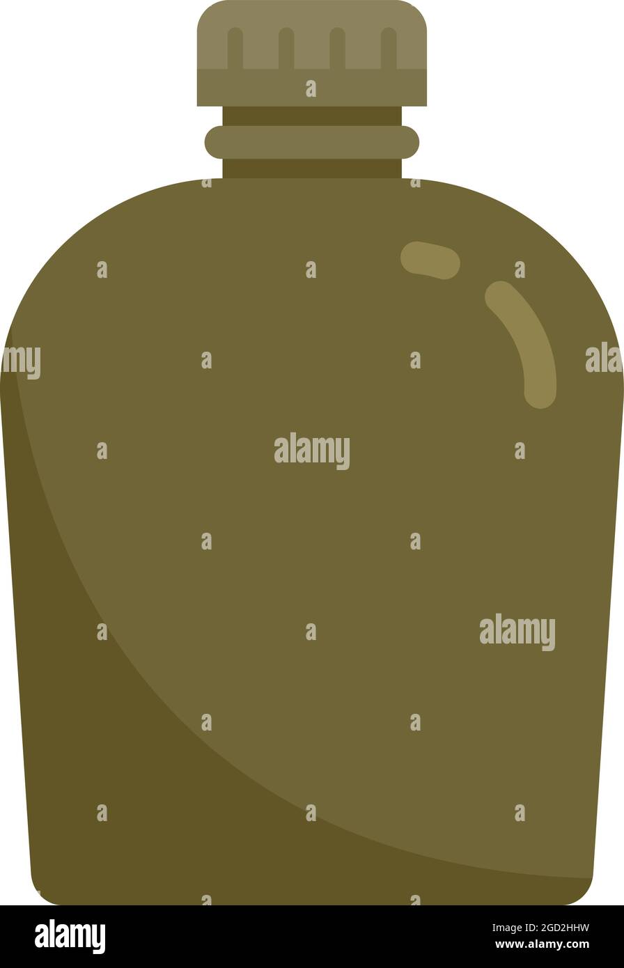 Survival water flask icon. Flat illustration of survival water flask ...
