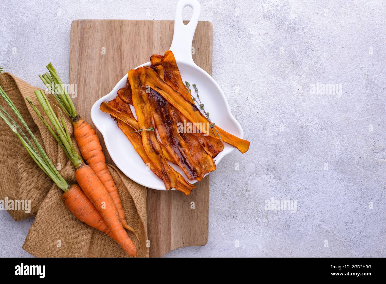 Plant based vegetarian bacon from carrot Stock Photo - Alamy
